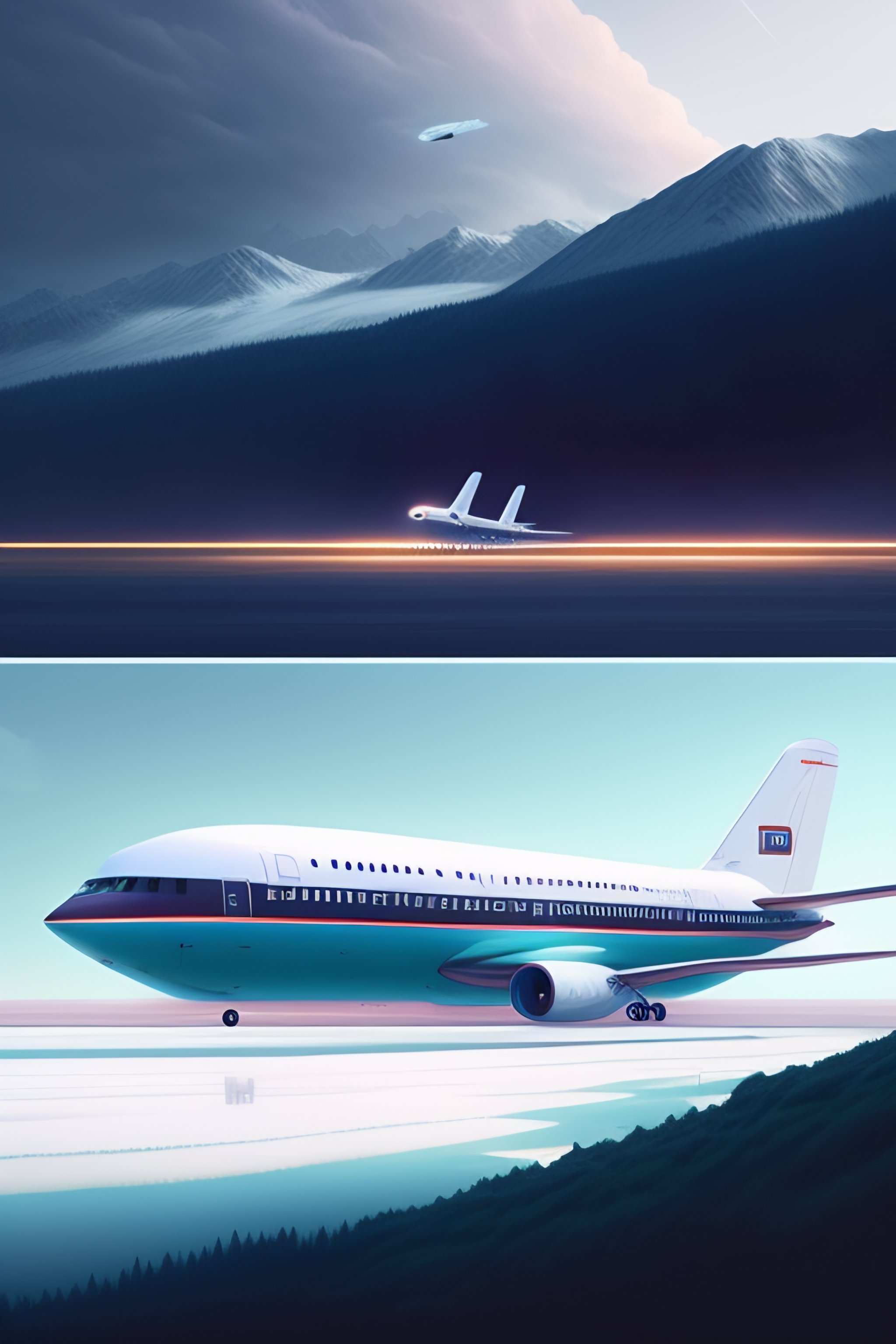 Lexica - Simon stalenhag,8k resoultion,hyper realstic , white airplane ...