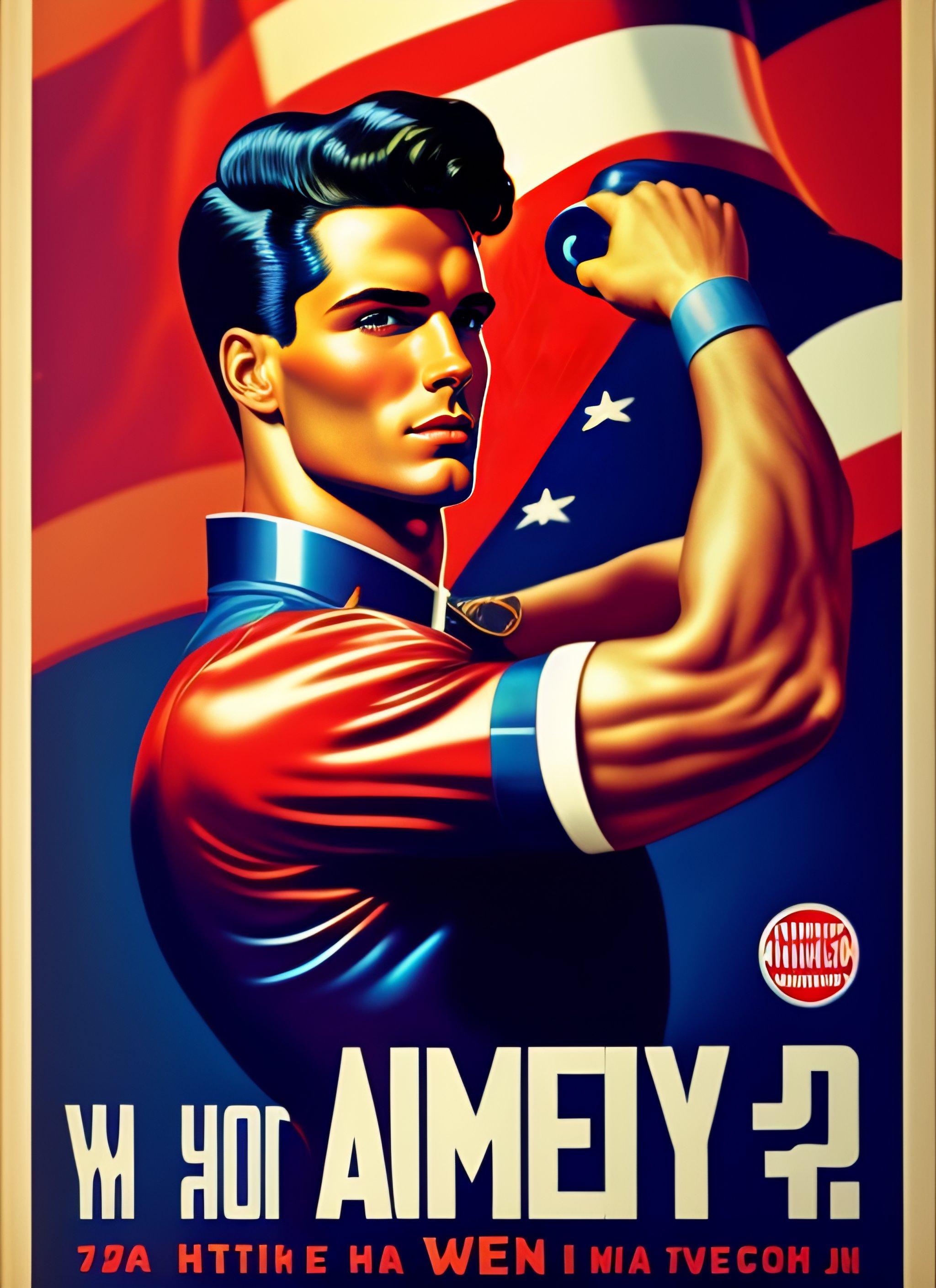 Lexica - A male young man the riveter "We can do it !" poster by John ...