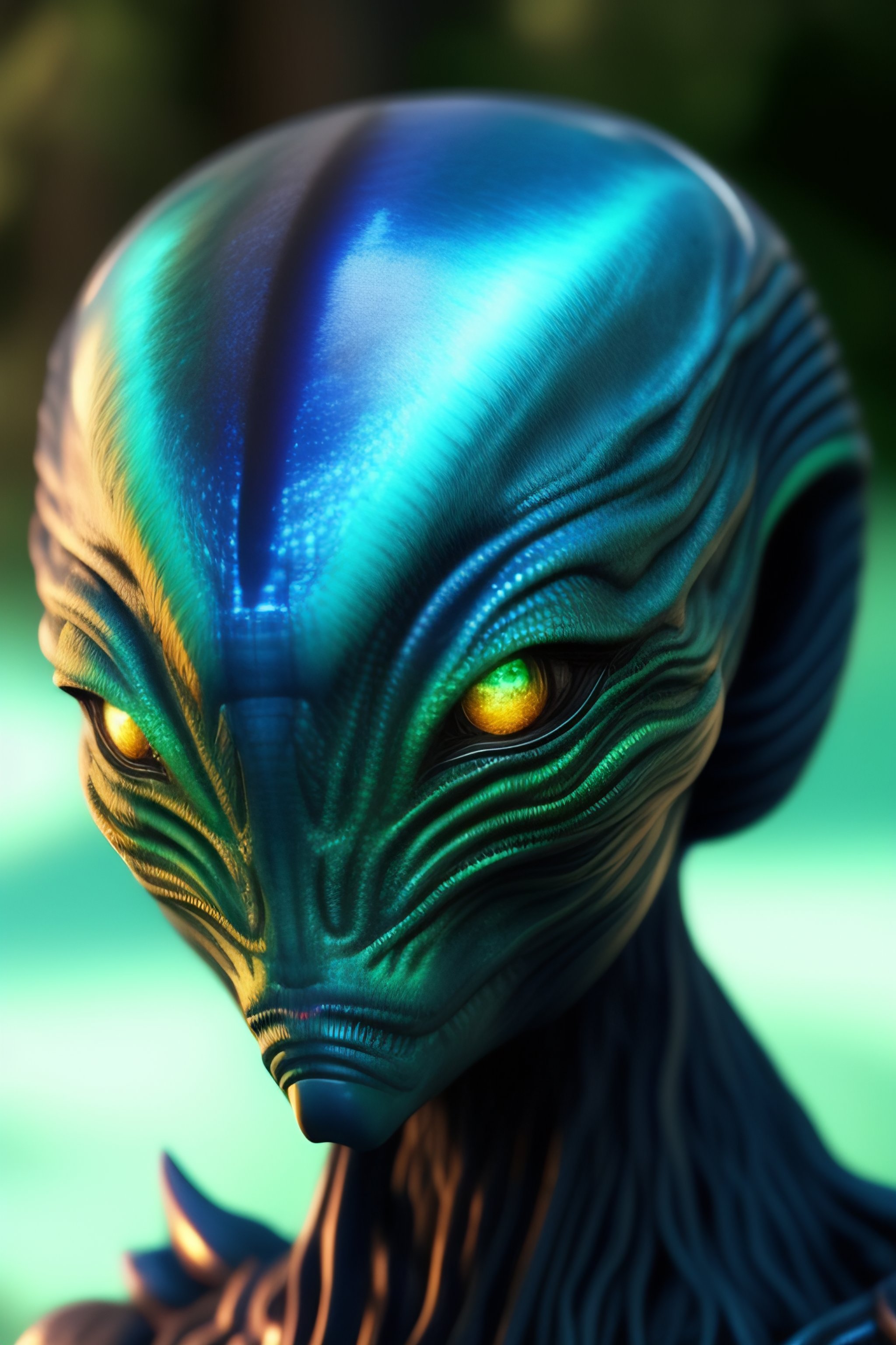 Lexica - Alien with blue wood skin, ultra realistic, realistic, alien ...