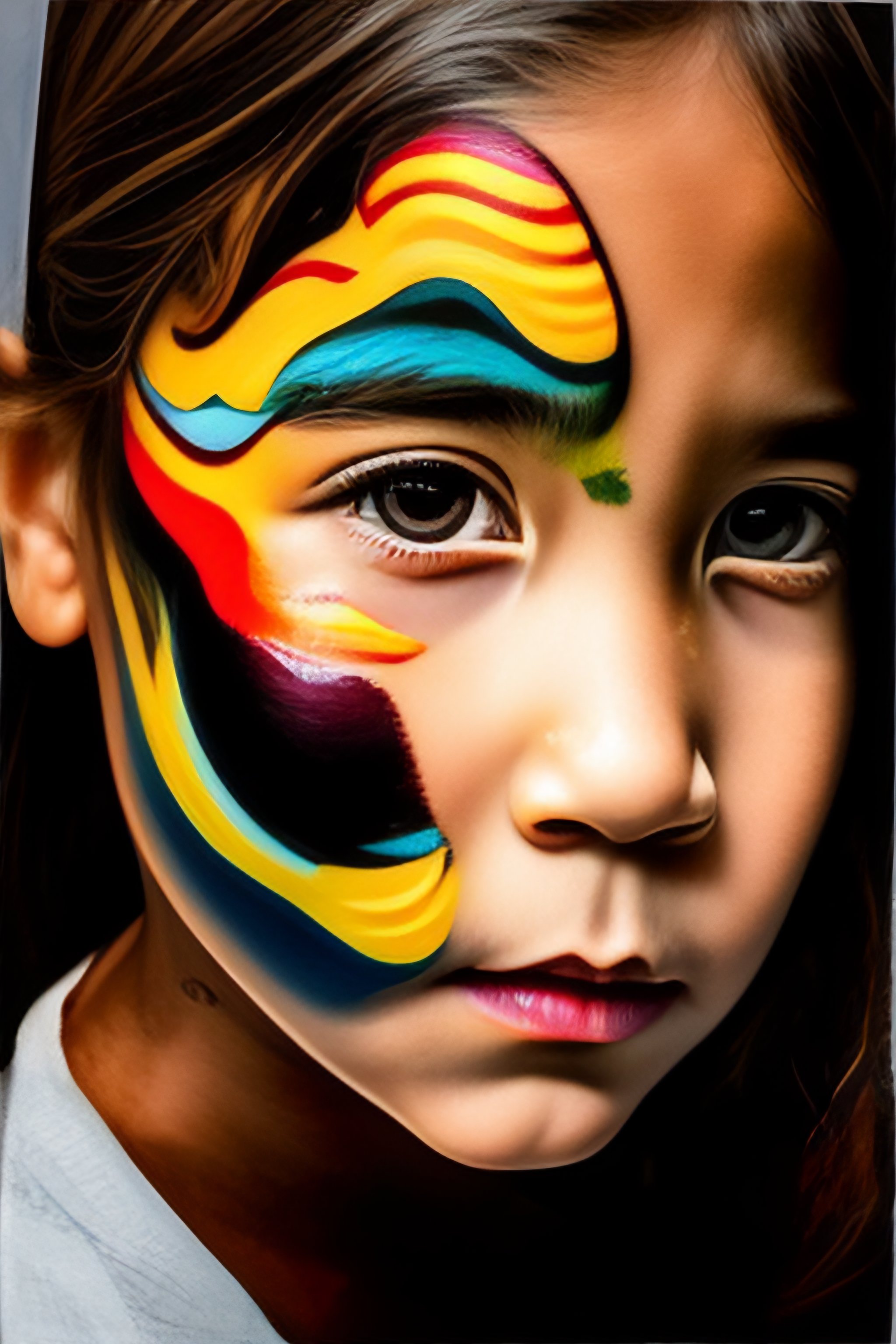 Lexica - Many painted faces