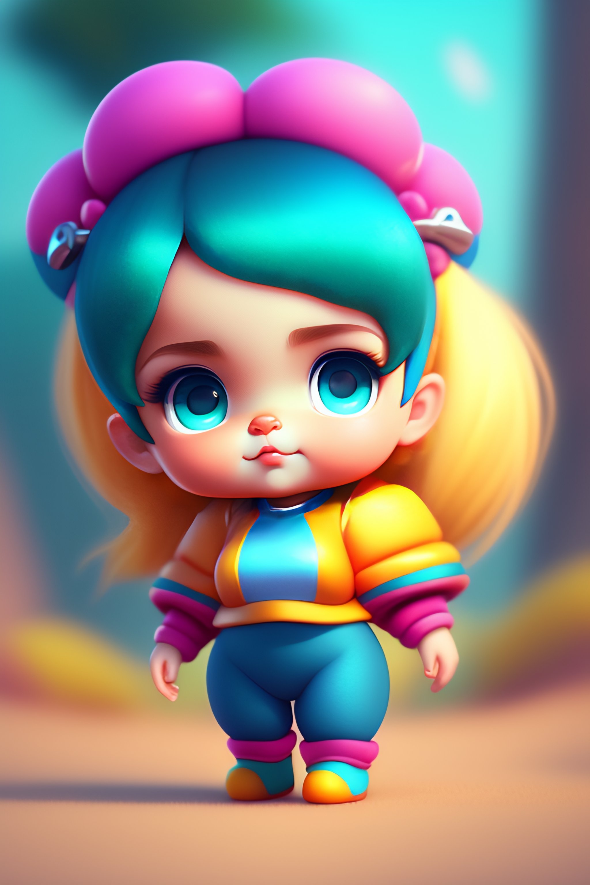 Lexica - Cute and adorable cartoon bulma baby, fantasy, dreamlike ...