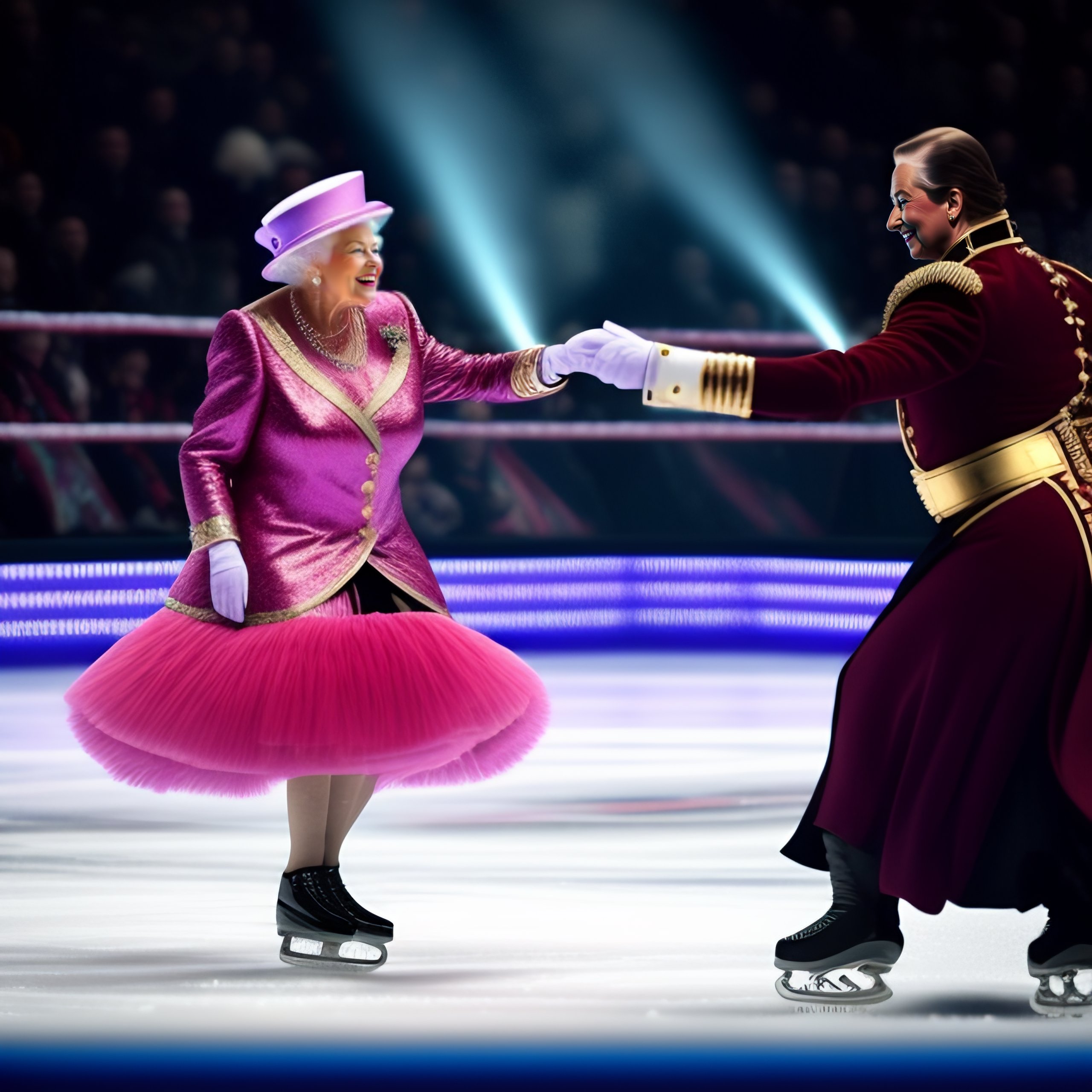Lexica - Queen Elizabeth dancing on ice