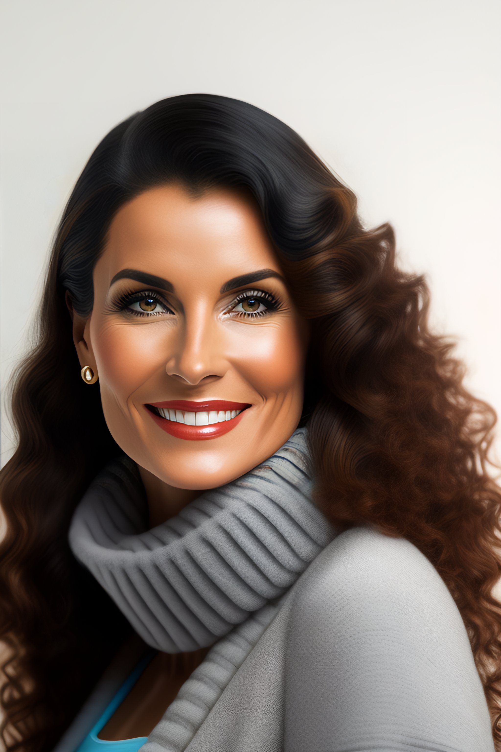 Lexica - Woman talking in phone, realistic, photo, white background