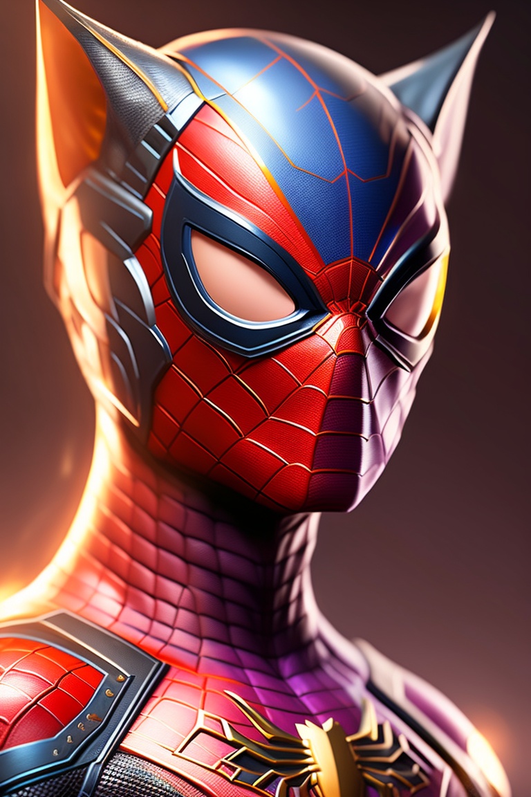 Lexica - Spider man art, cat face, highly detailed, full body ...