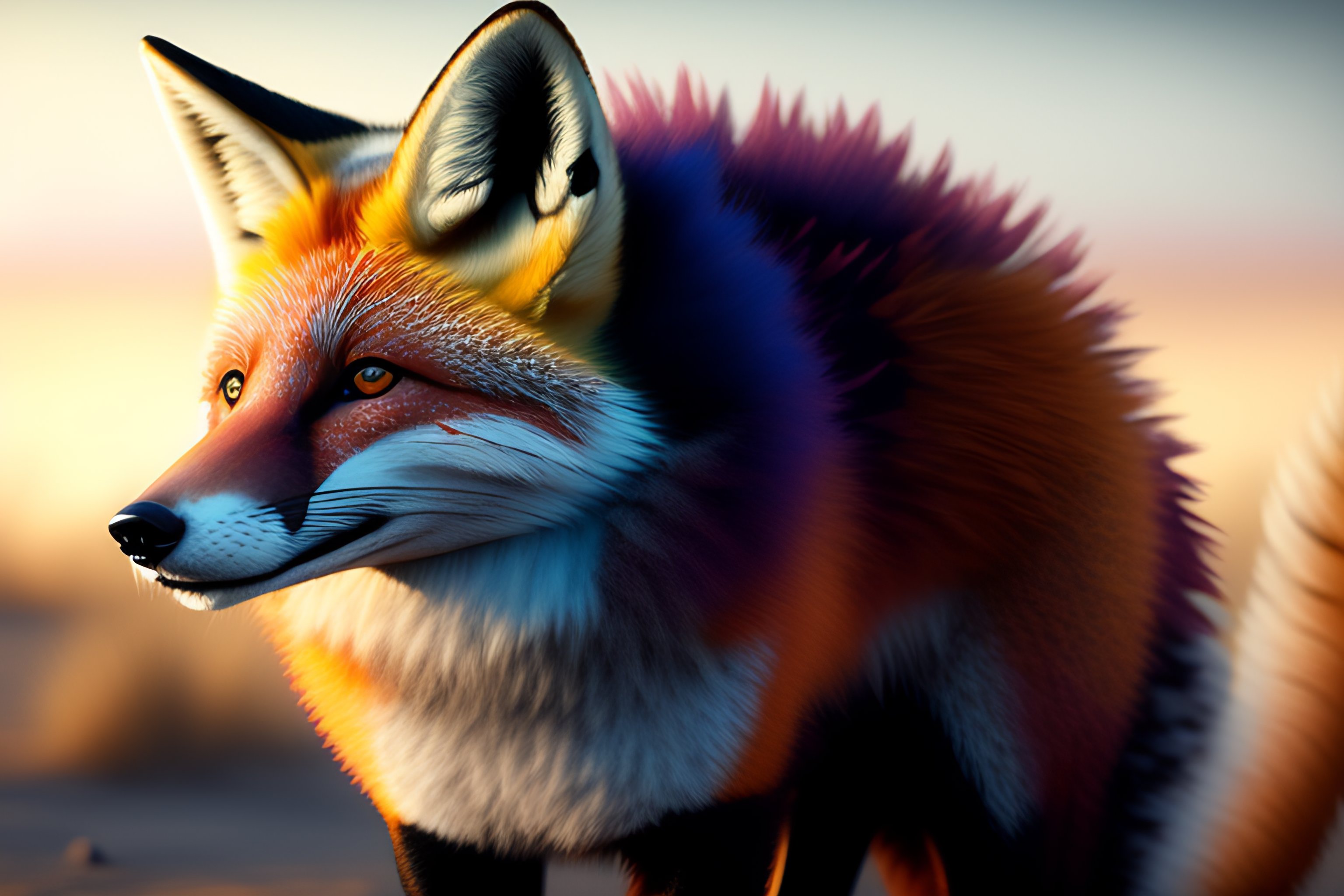 Lexica - Punk fox realistic