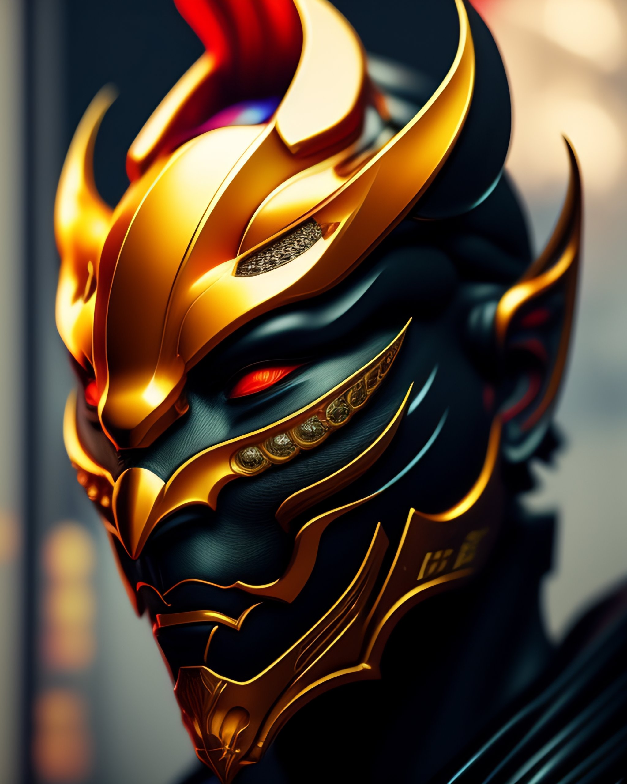 Lexica - Hannya mask, cyberpunk, highly detailed, digital painting ...