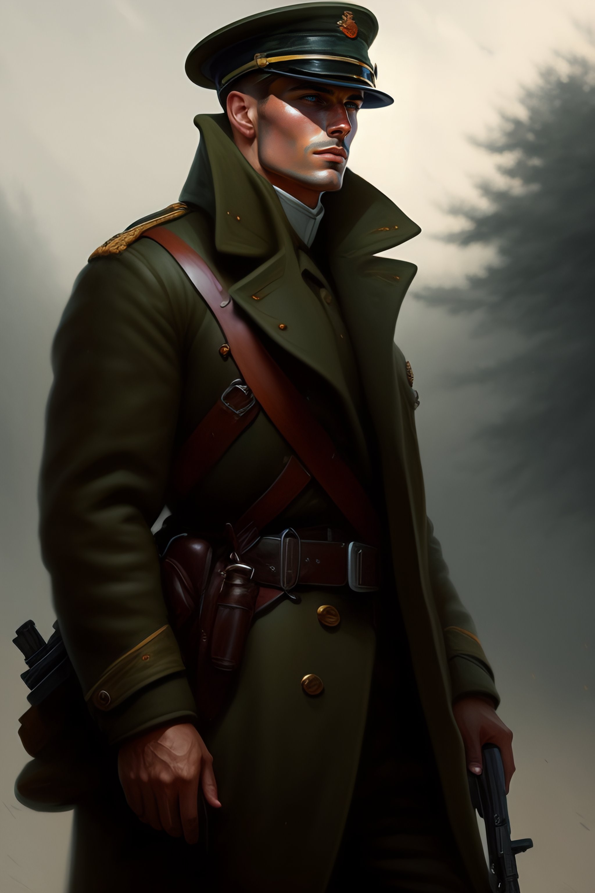 Lexica - A painting of a german soldier, circa 1940, trending on ...
