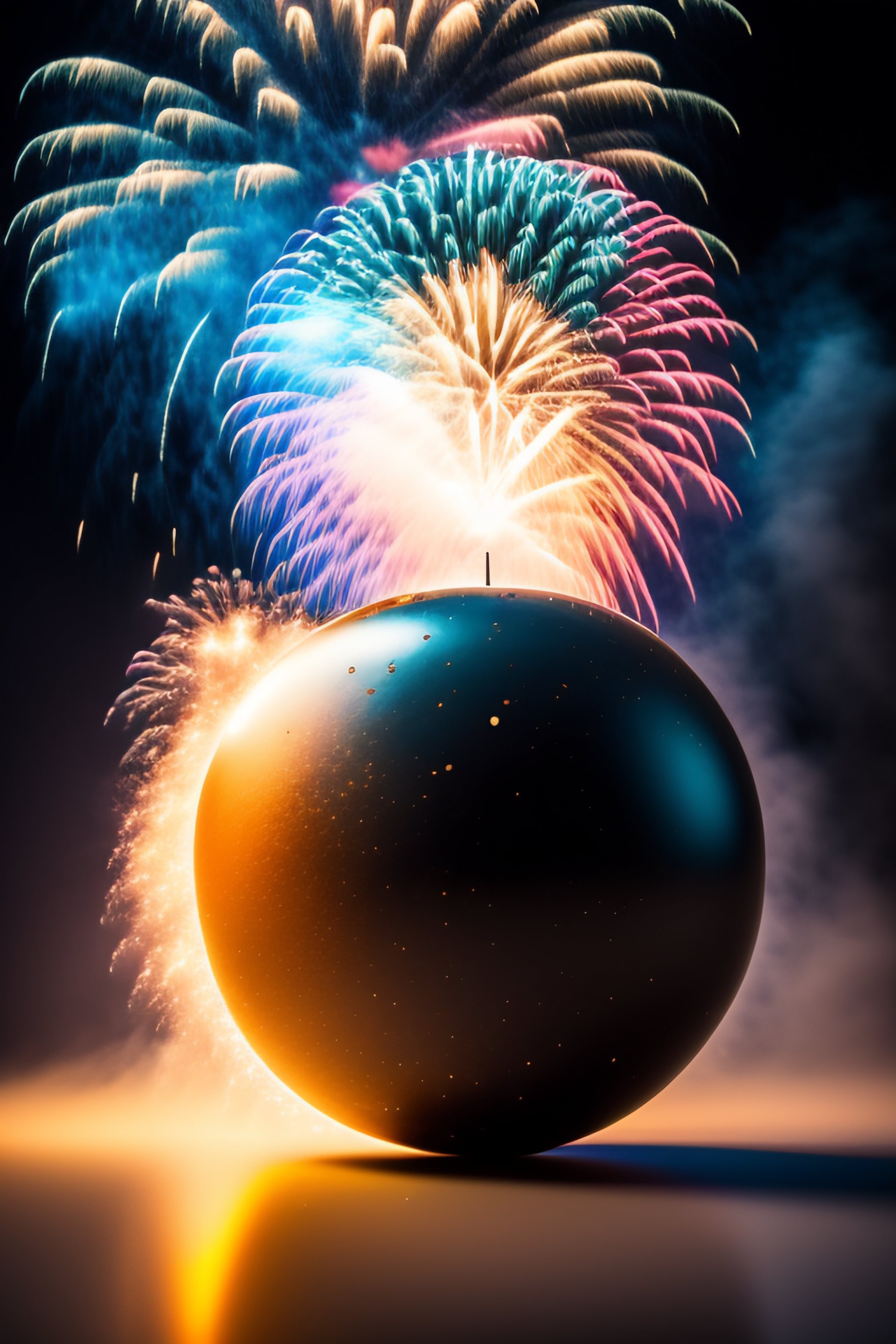 Lexica - A magician's cylinder turned upside down, with fireworks ...