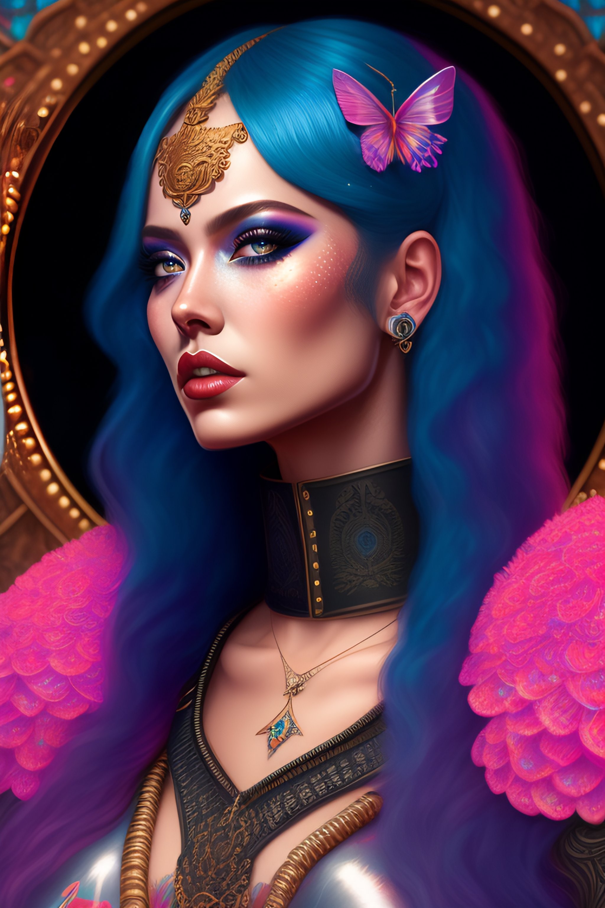 Lexica - Punk rock goddess concept art portrait by Casey Weldon, Olga ...