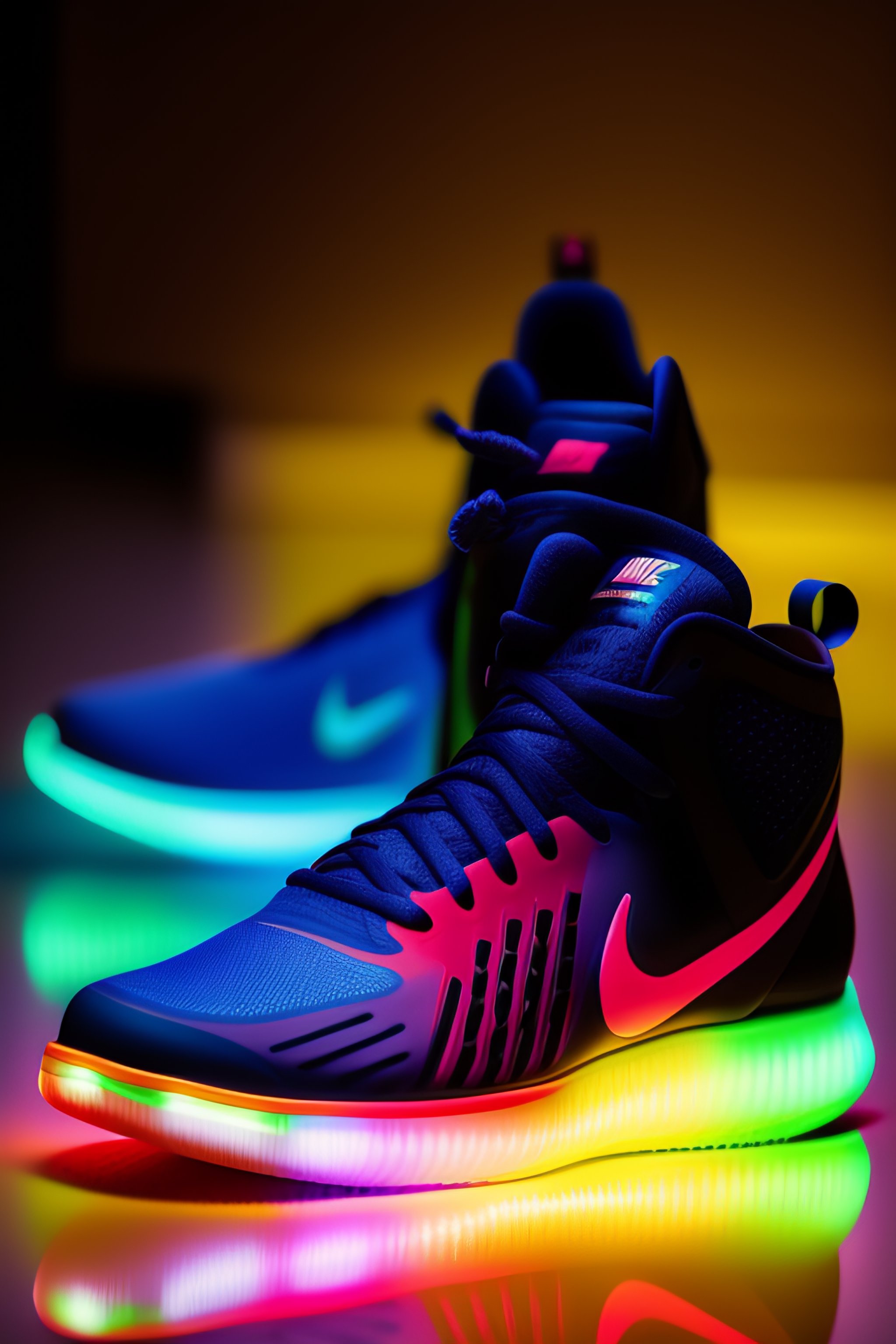 Lexica - Futuristic nike show, minimalistic design, glowing sole