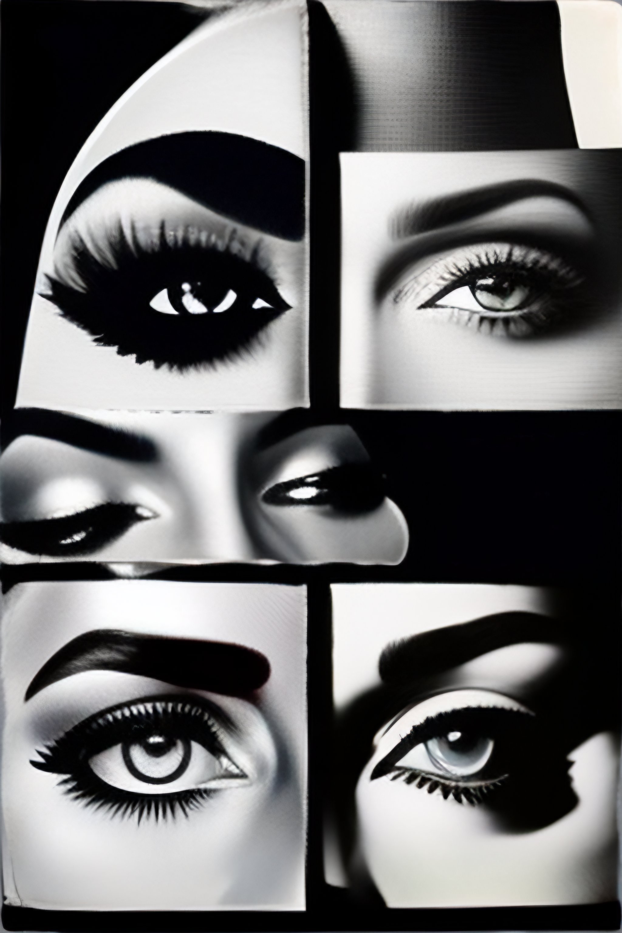 Lexica - A high quality black-and-white digital collage of realistic ...