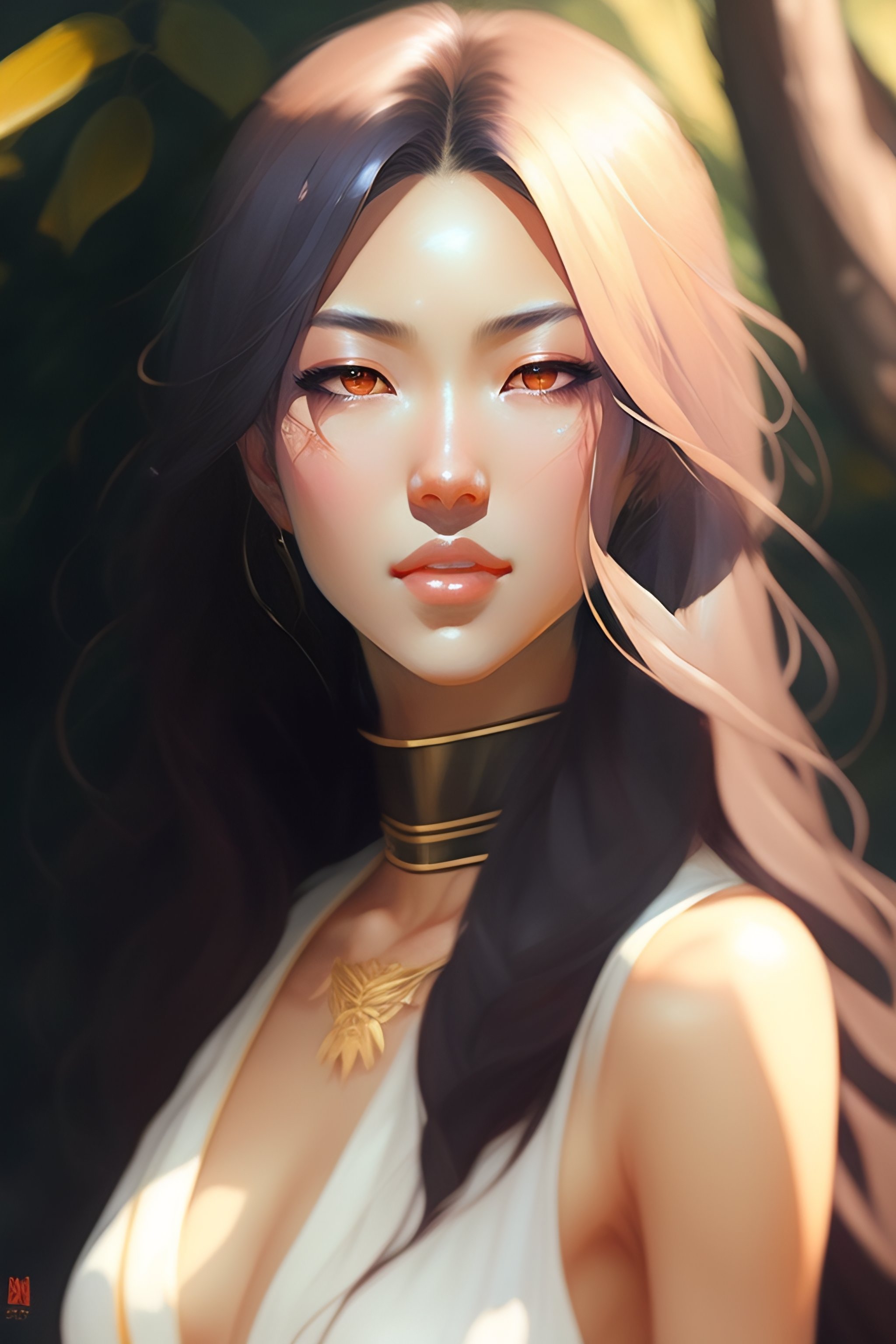 Lexica - A mestizo woman, asian and European rase, european eyes, white ...