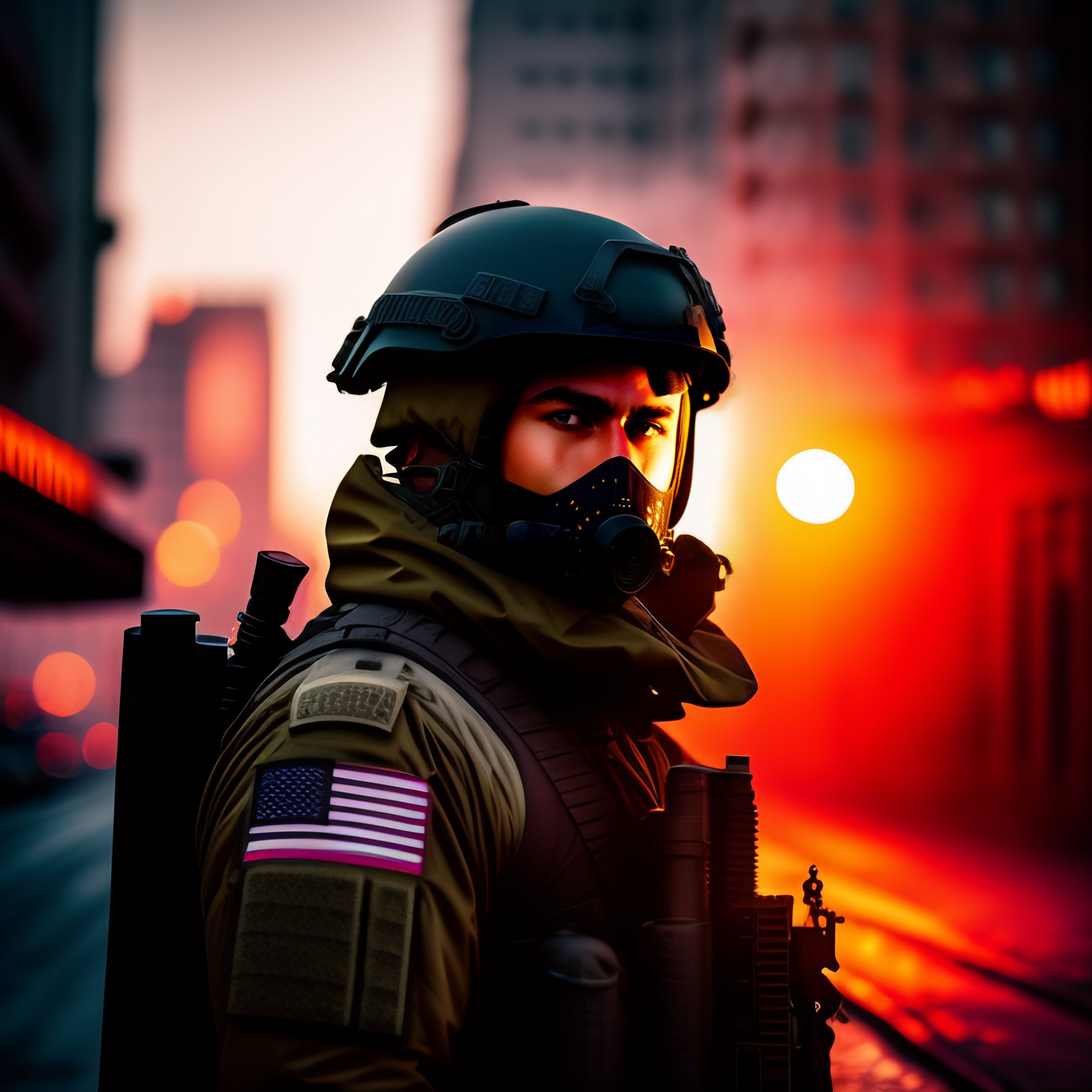 Lexica - War photography in post-apocalyptic streets of new-york, token ...