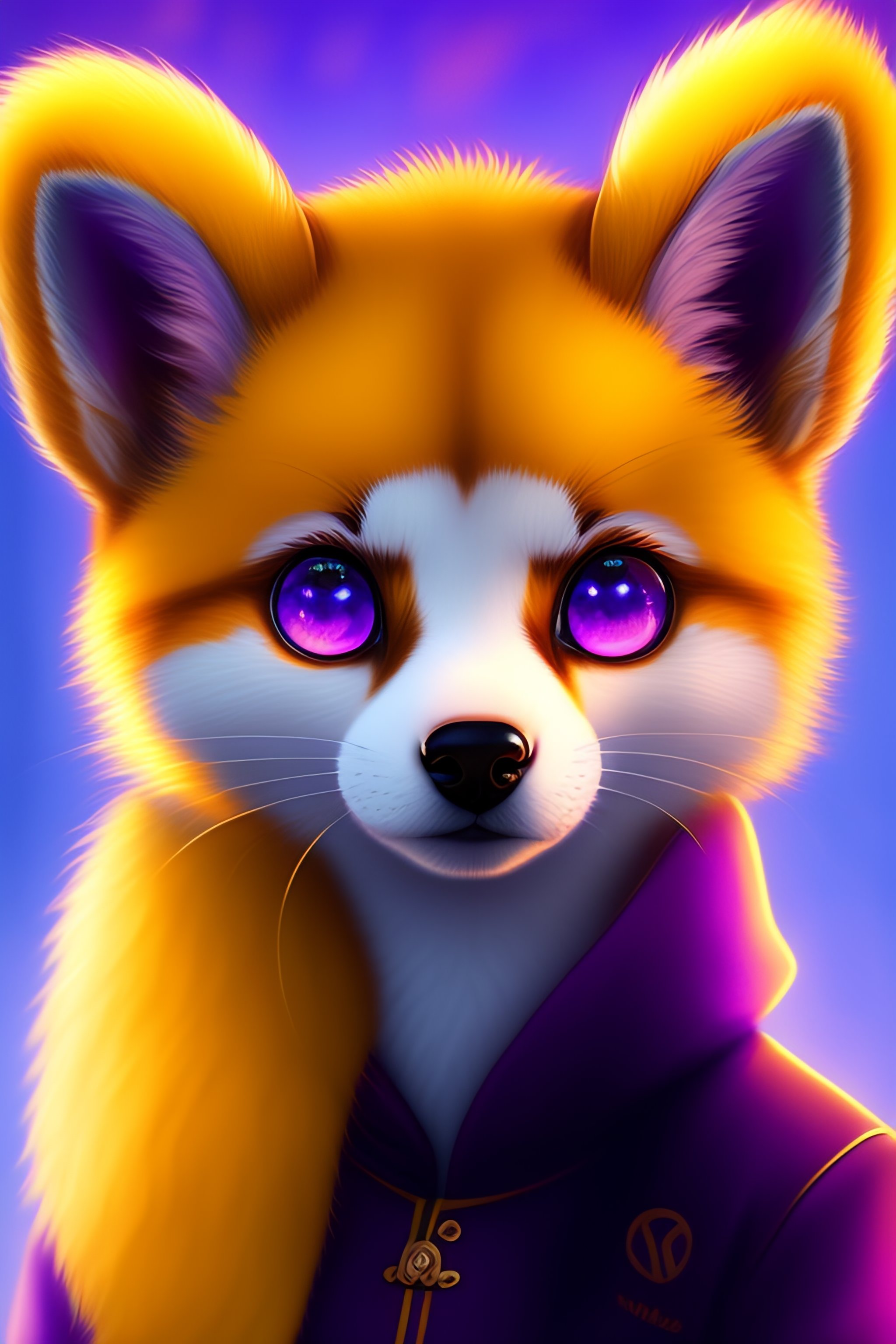 Lexica - A furry with lavender and yellow fur digital art cute anime ...