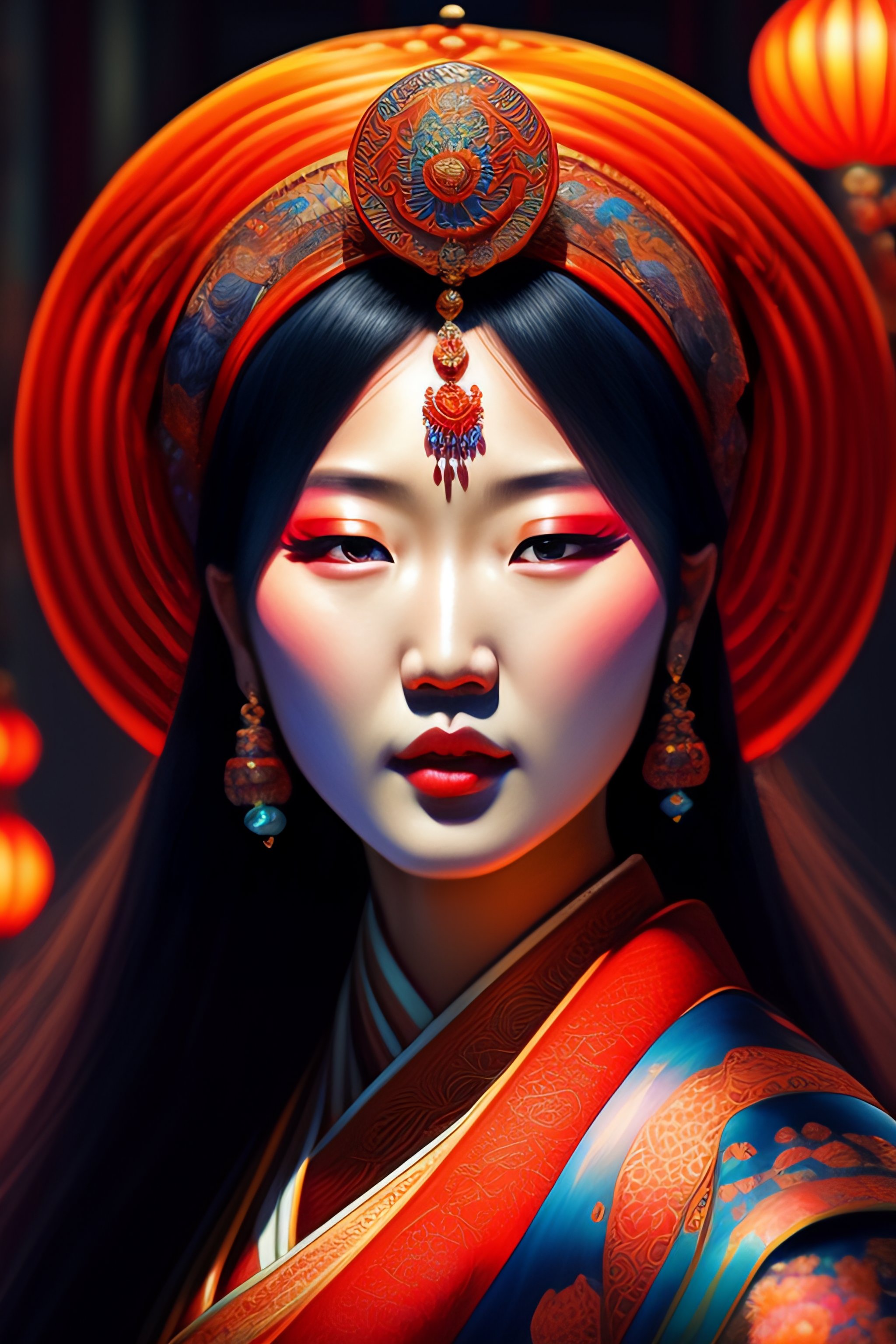 Lexica - Detailed paint of korean goddess, highly detailed paiting by ...