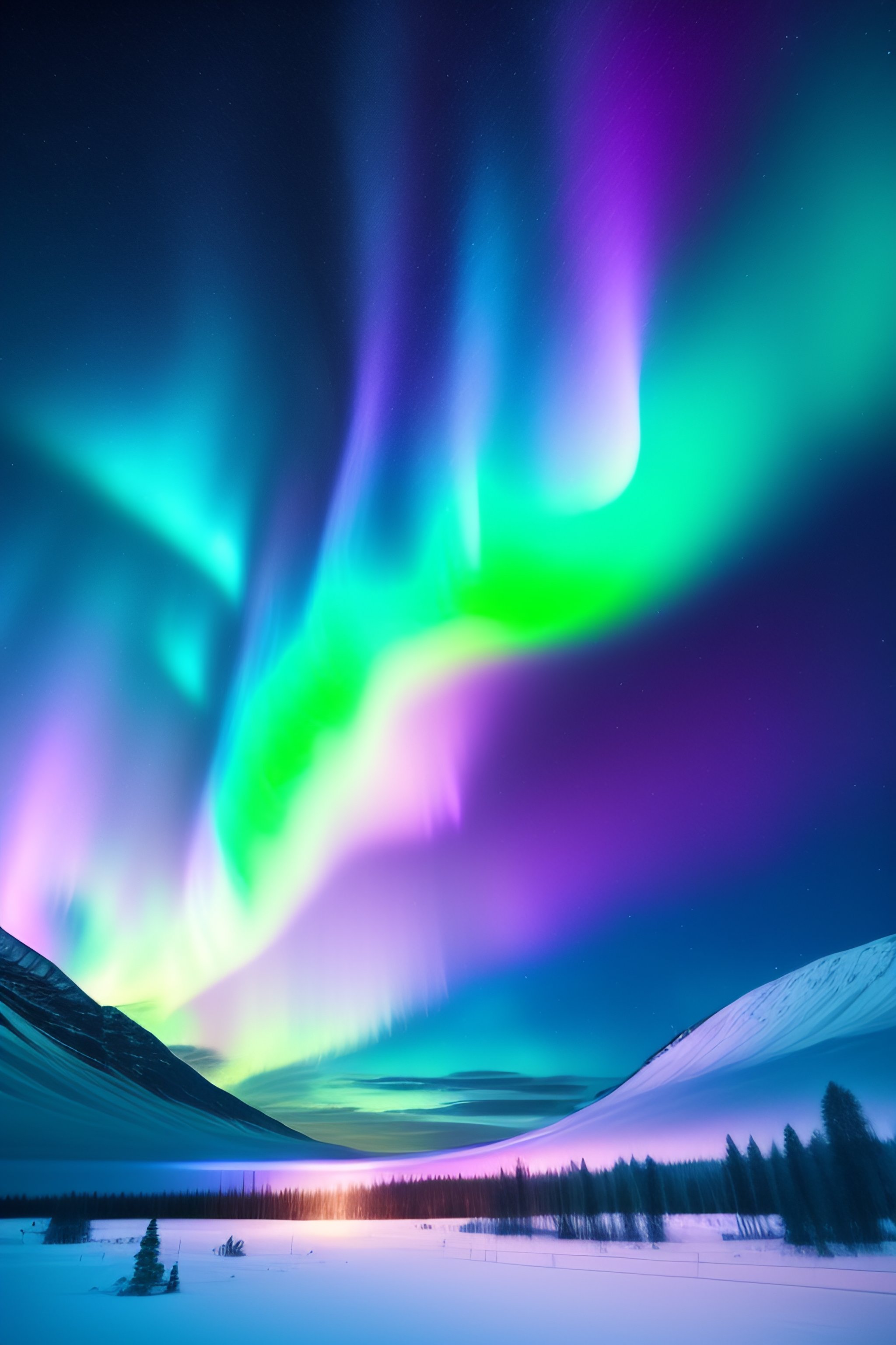 Lexica - An angel flies in the sky with his wings, with aurora borealis ...