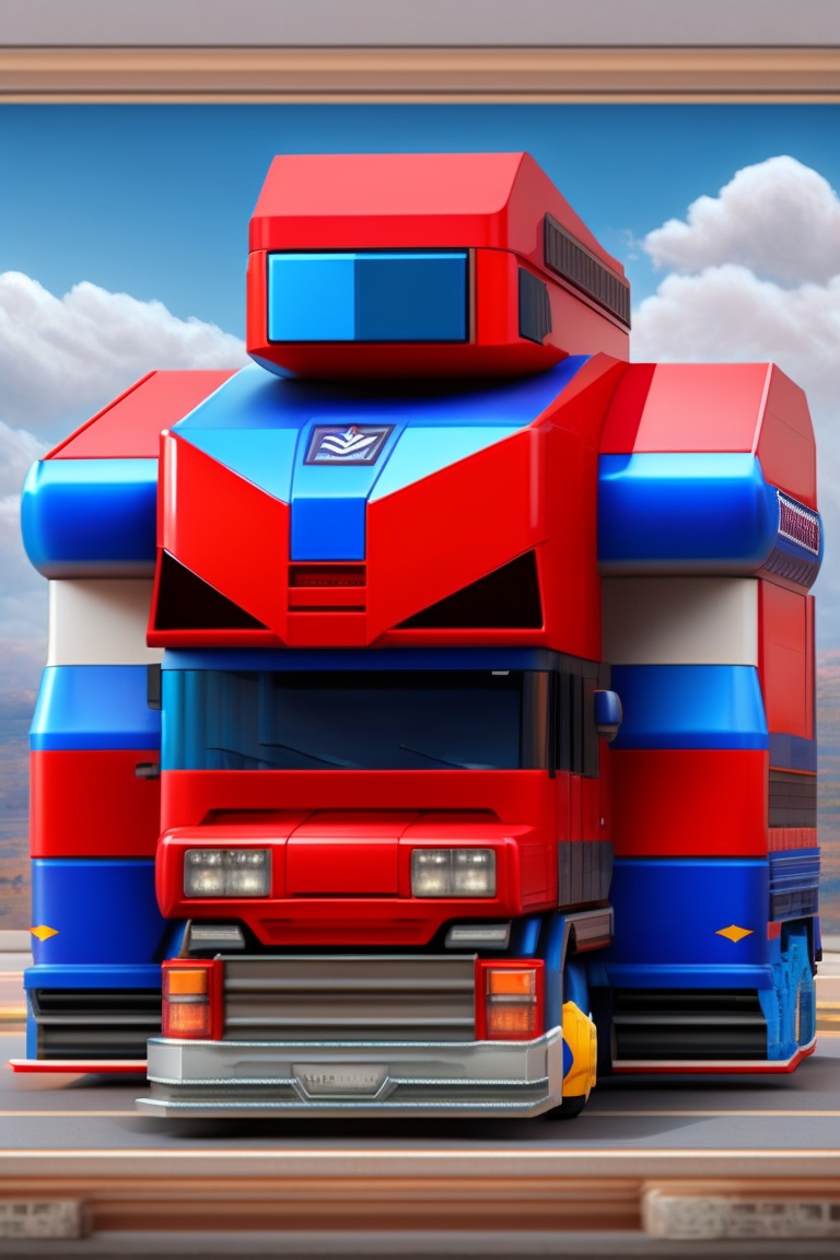 Lexica - Transformers generation 1, red and blue colors