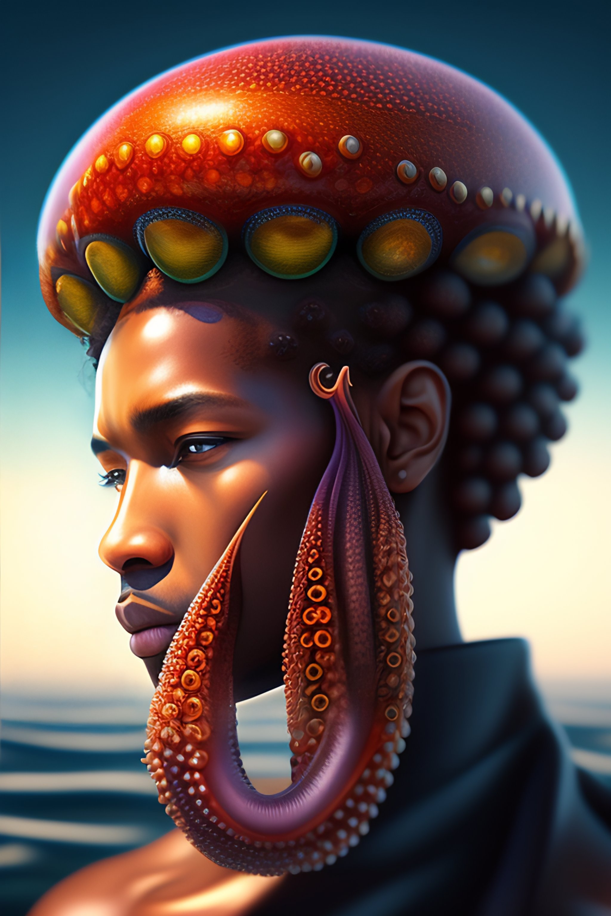 Lexica - Octopus human , detailed, realistic, nft style
