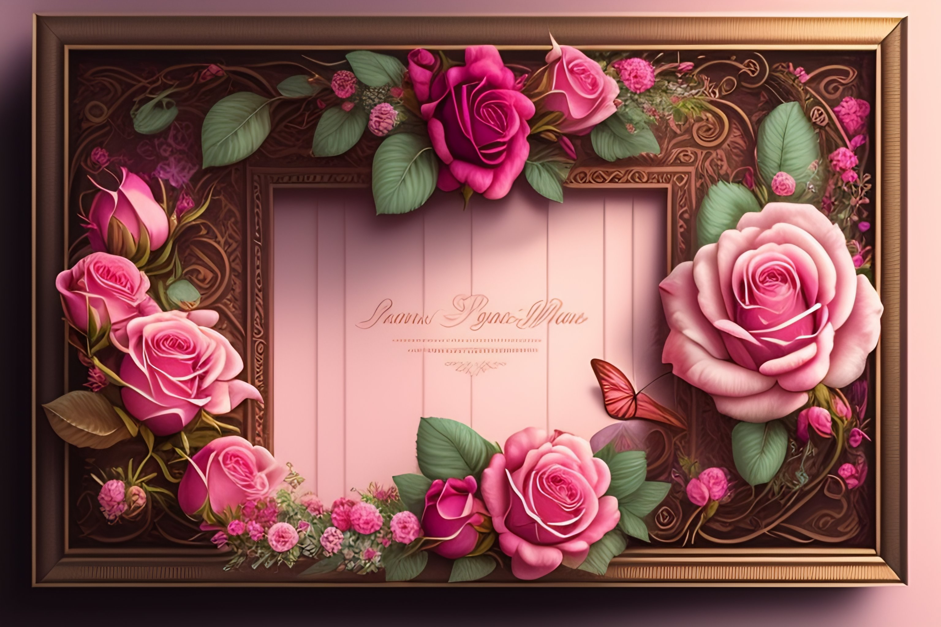 Rose Frame Wallpaper