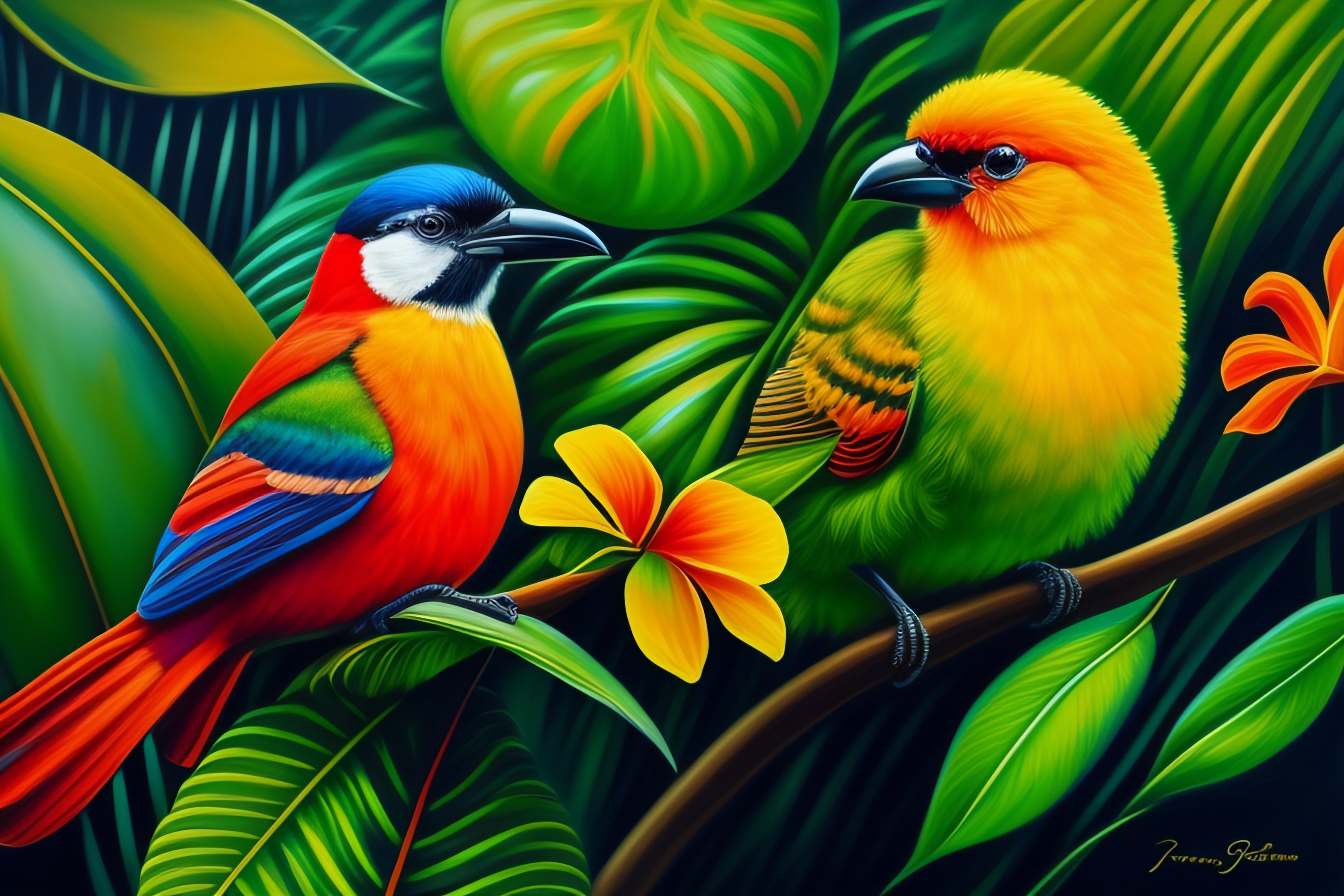 Lexica - Painting of the flora and fauna of Panama, such as tropical ...