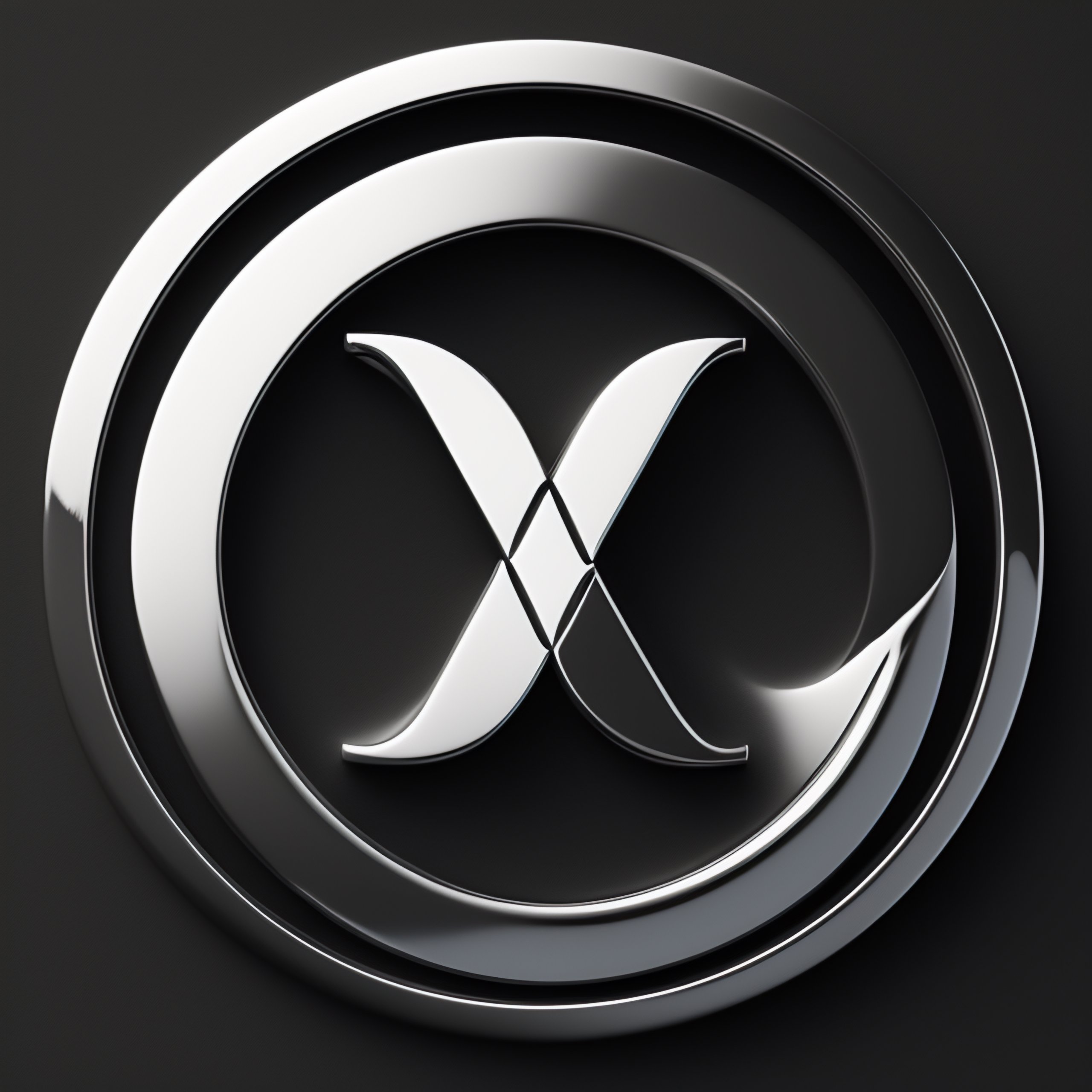 Lexica - Matt Black, platinum, white, Crypocurrency Logo Round, M ...