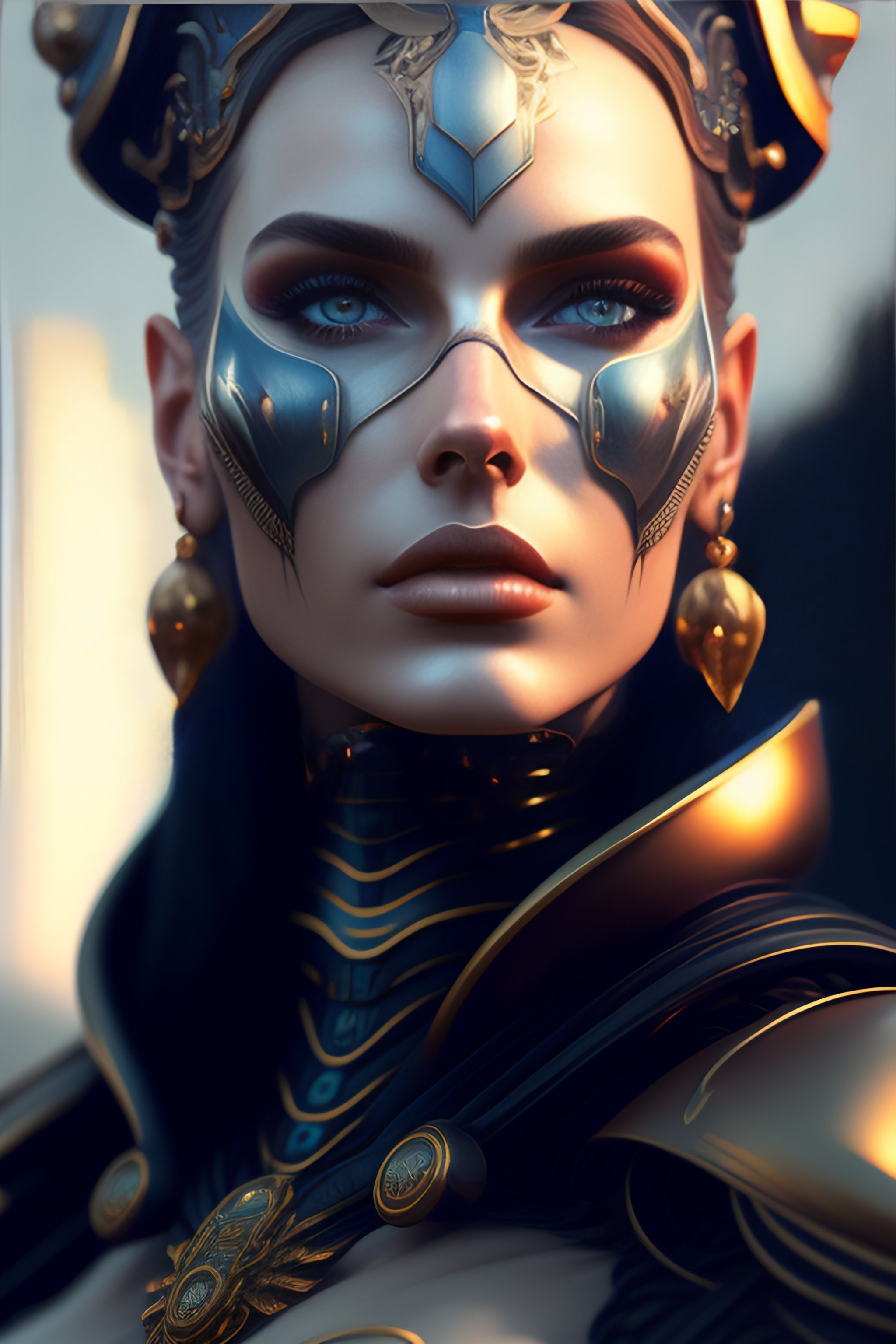 Lexica - Ultra detailed side portrait of female android, beautiful ...