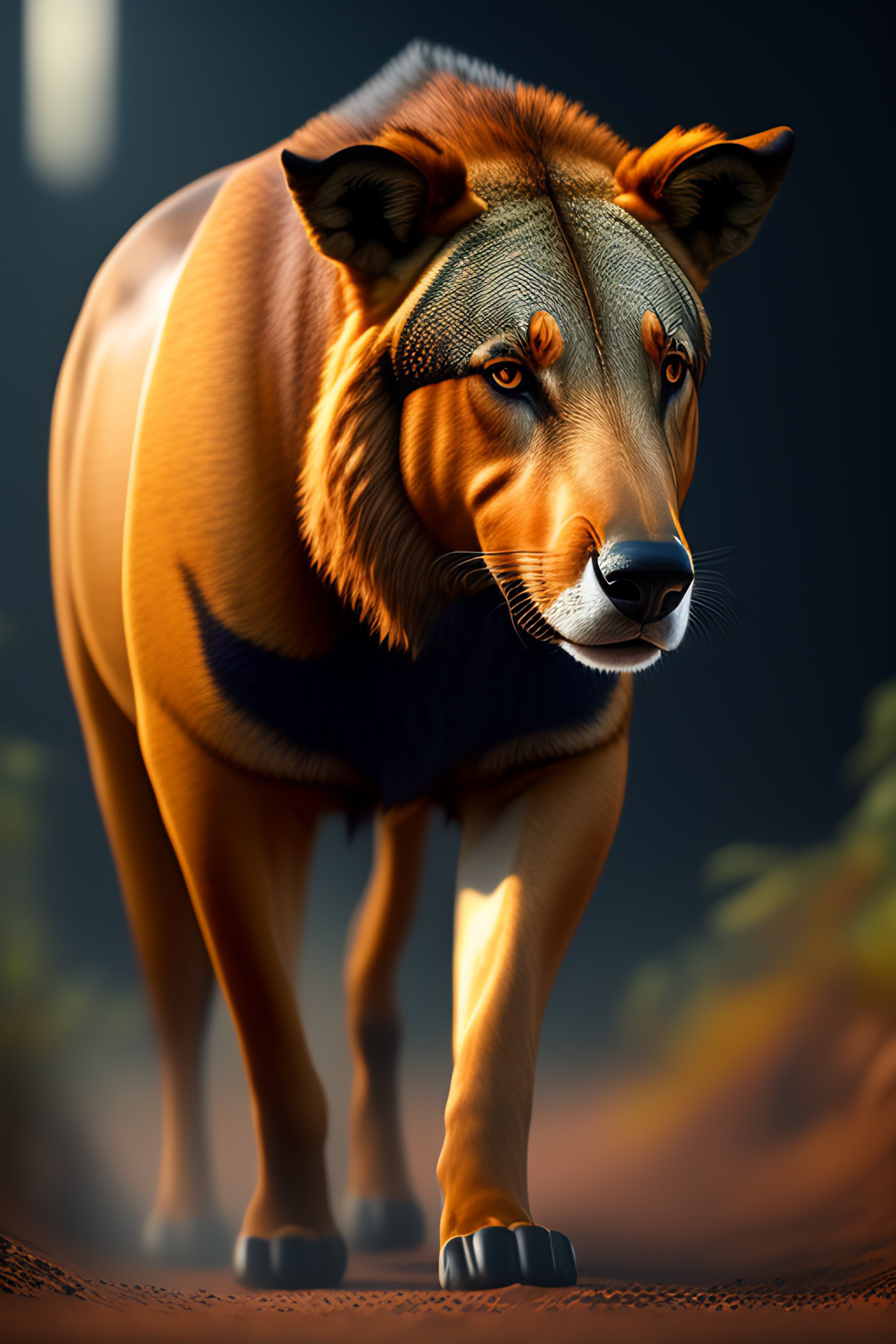 Lexica - Kapre standing, 4k, HD, Maya, Realistic