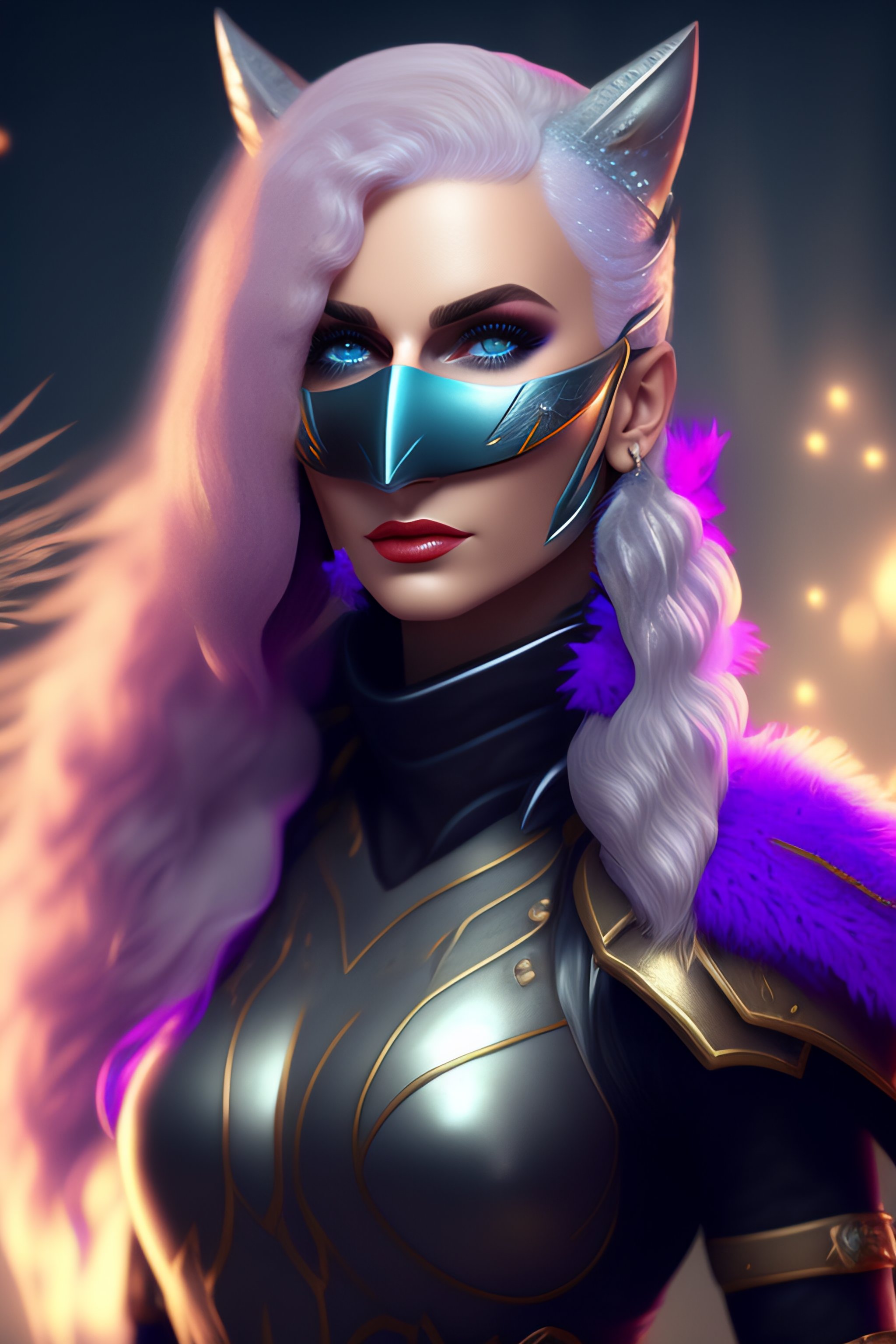 Lexica - Fantasy female dust archer with mask frost