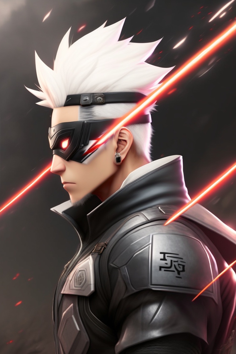 Lexica - Super hero, anime, black and white, kakashi from naruto, ultra ...