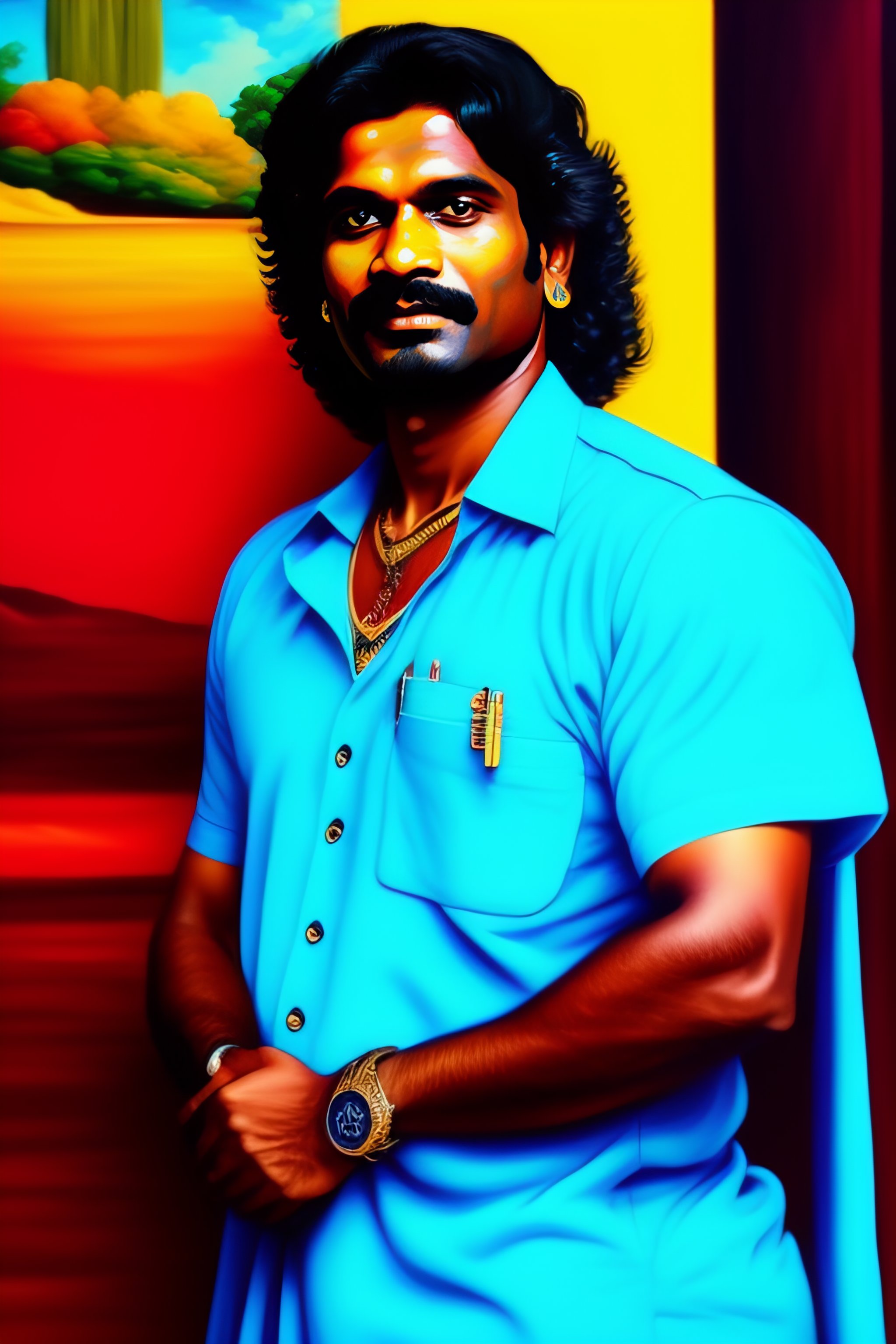 Lexica - Nuwan kodagoda as a van goh painting