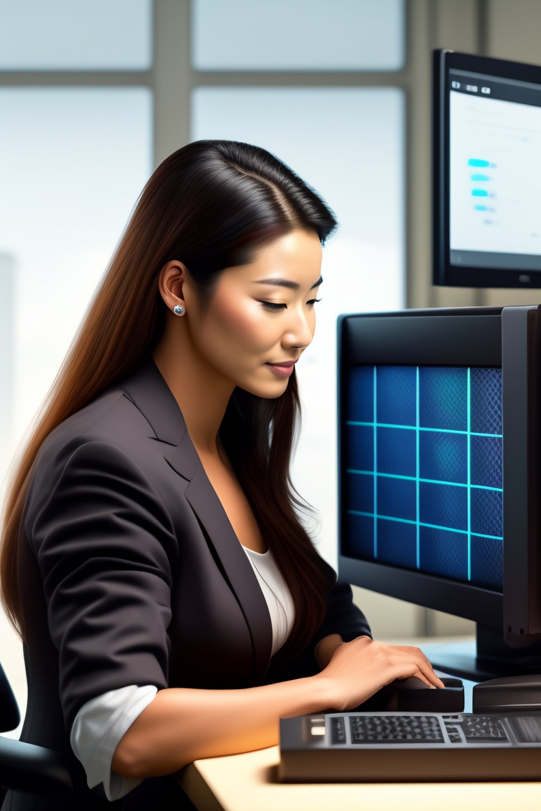 Lexica - Draw me a male person behind a computer.