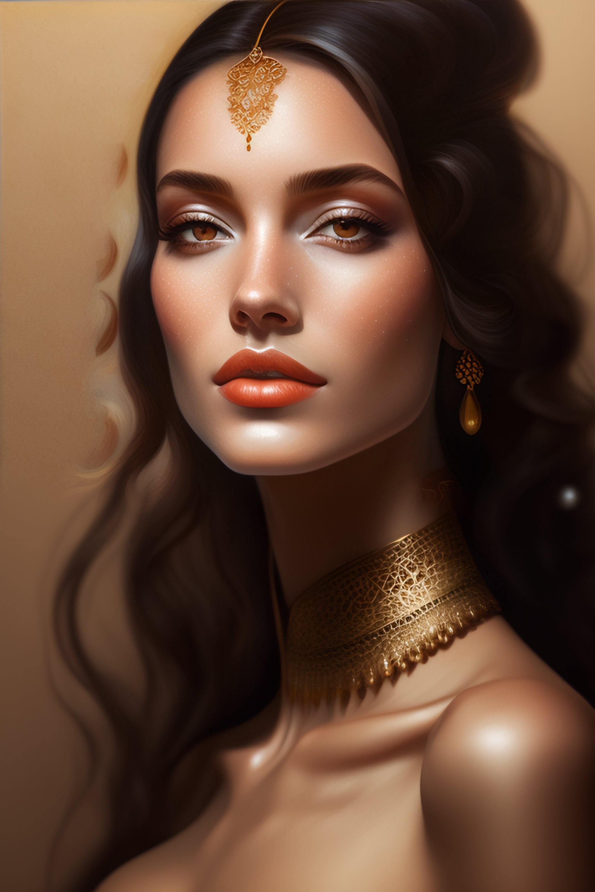 Lexica - An elegant portrait of the slender woman with smiley lips, a ...