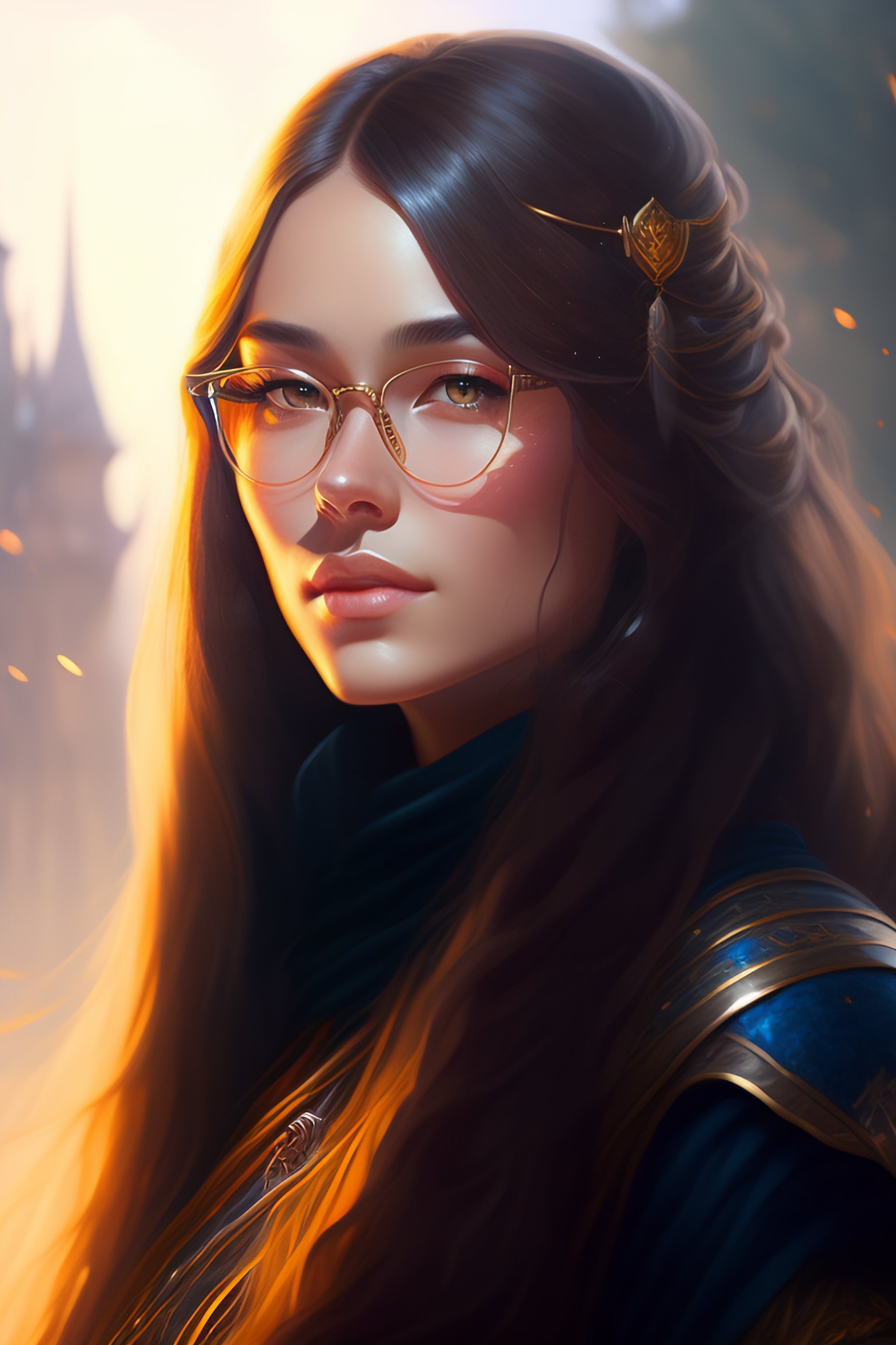 Lexica - Girl with long straight hair, fantasy style, portrait ...