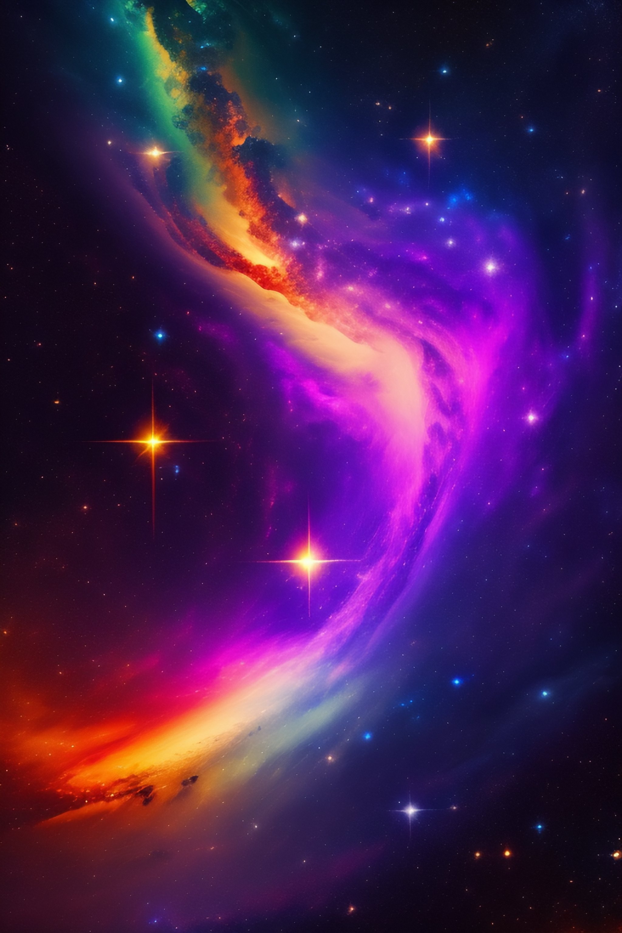 Lexica - Cosmic space scene lots of color sharp resolution, galaxies ...
