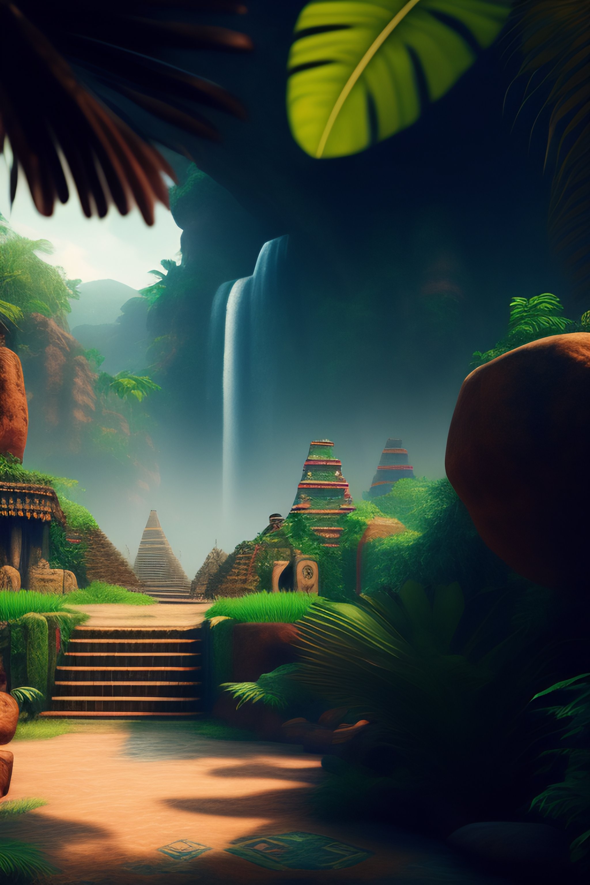 Lexica - A cinematic Aztec scene with a jungle, ultrarealistic, 8k ...