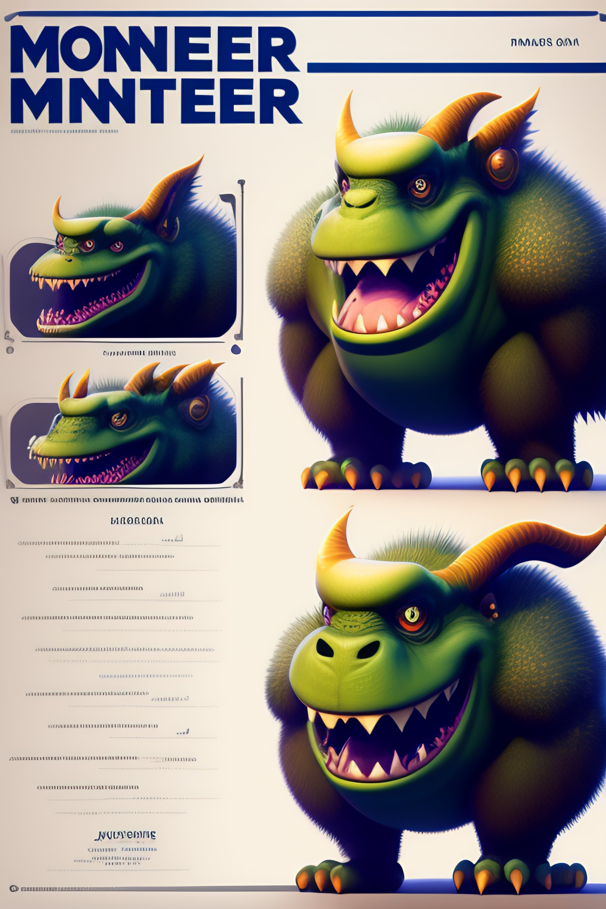 Lexica - Monster model sheet