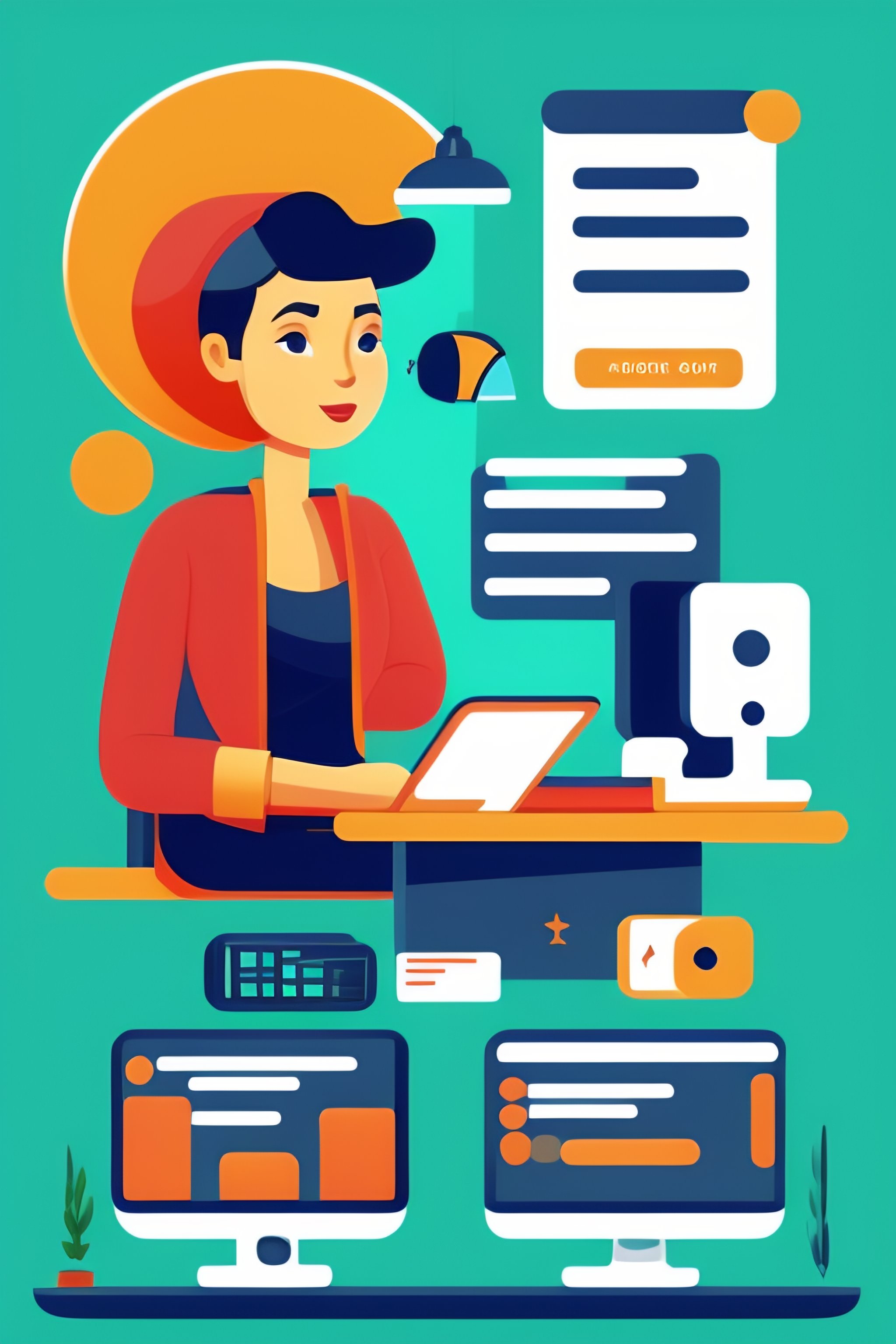 Lexica - Simple coder join the team developer vector illustration