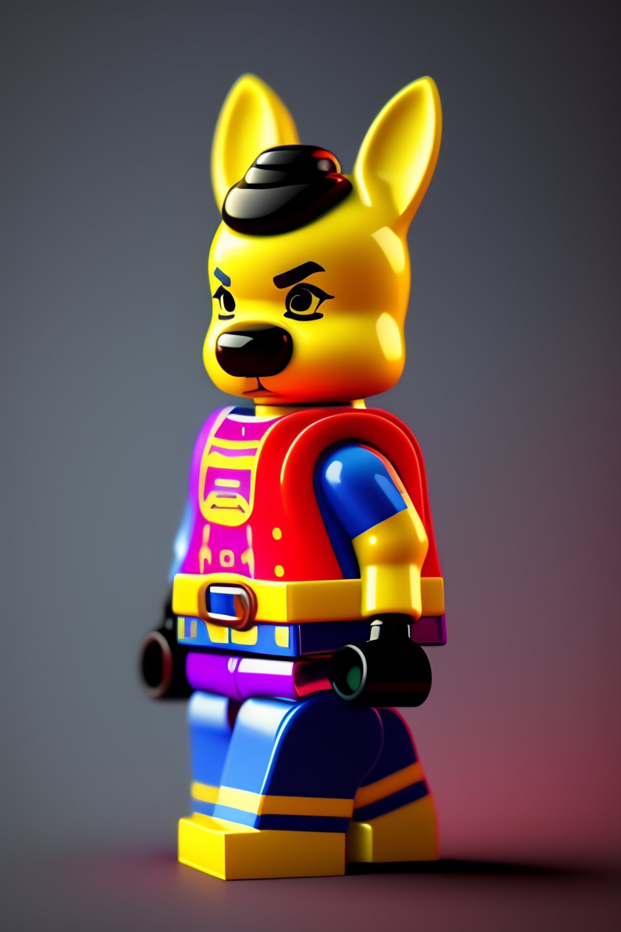 Lexica - Bad bunny, latin singer, lego figure style, 3d render ...
