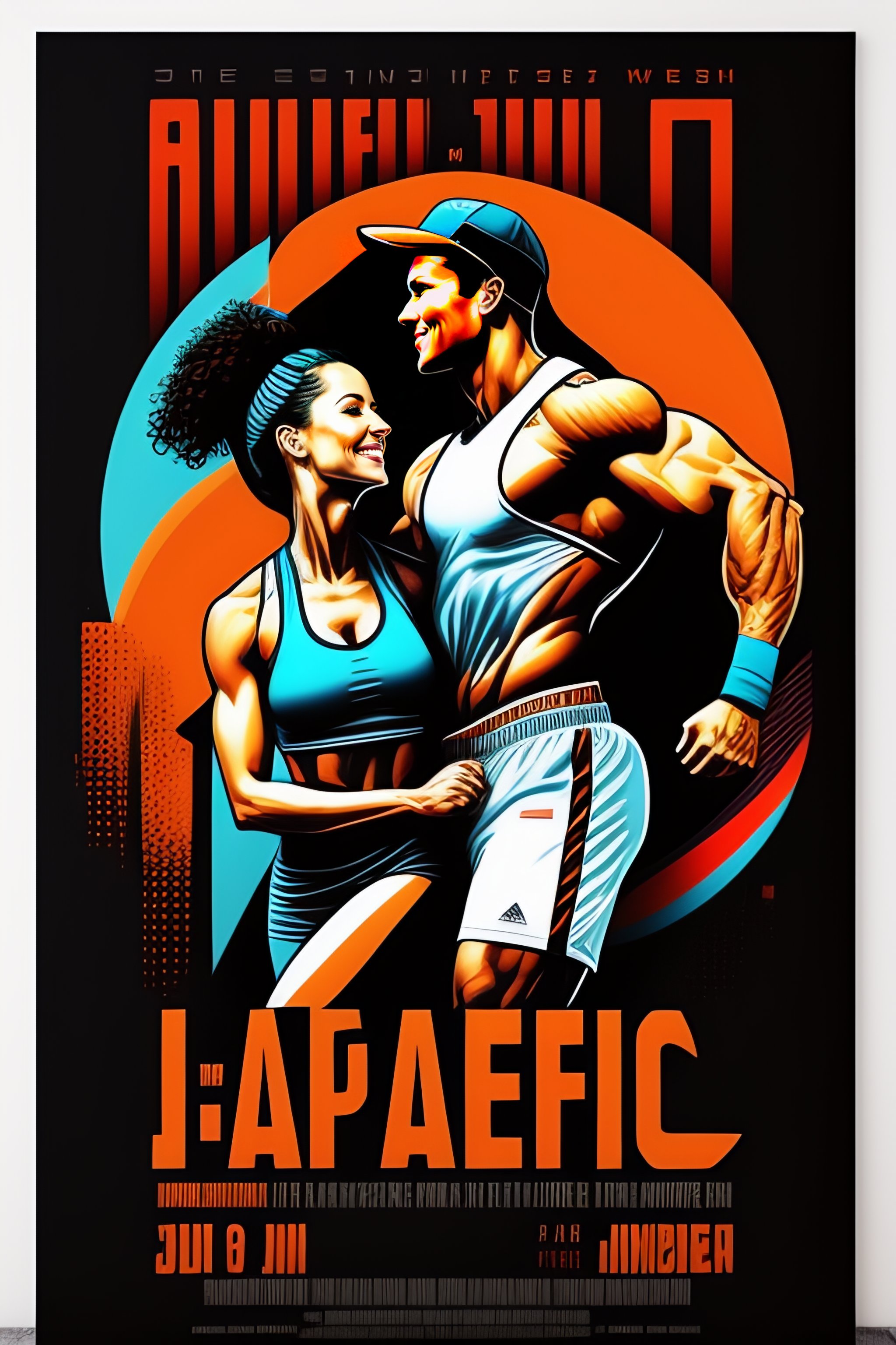 Lexica - Modern poster style, highly detailed white couple, full body ...