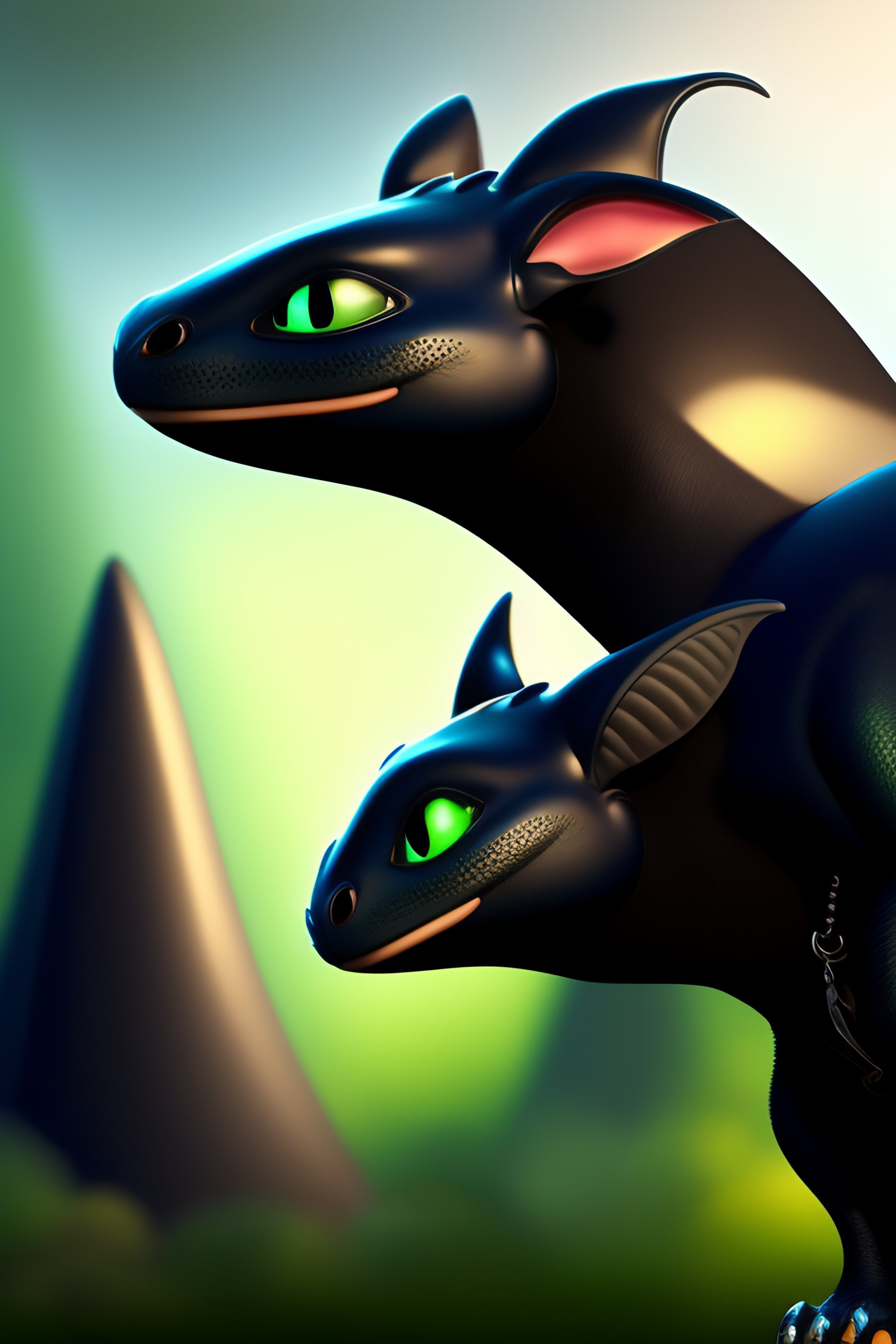 Lexica - How to train your dragon toothless green