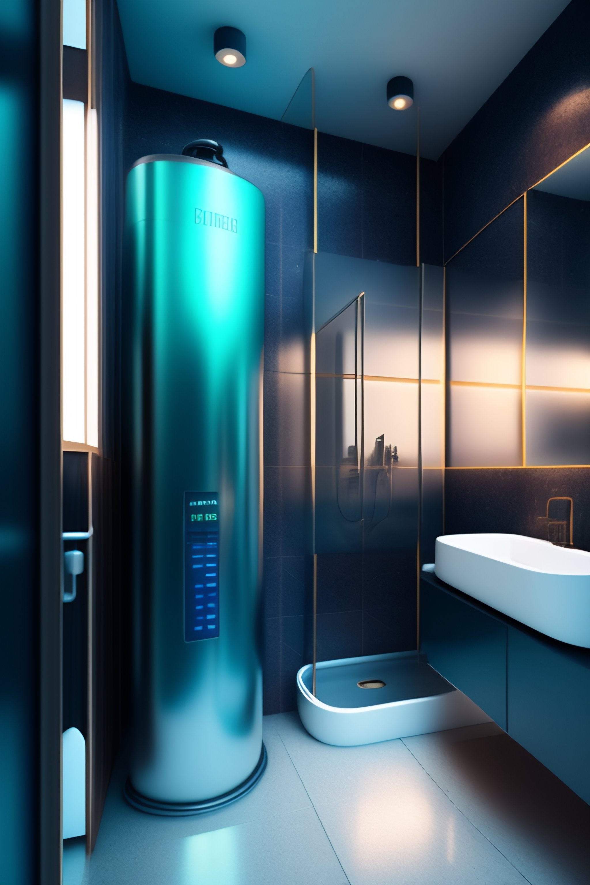 Lexica - Profesdional cleaning bathroom with a science fiction machine