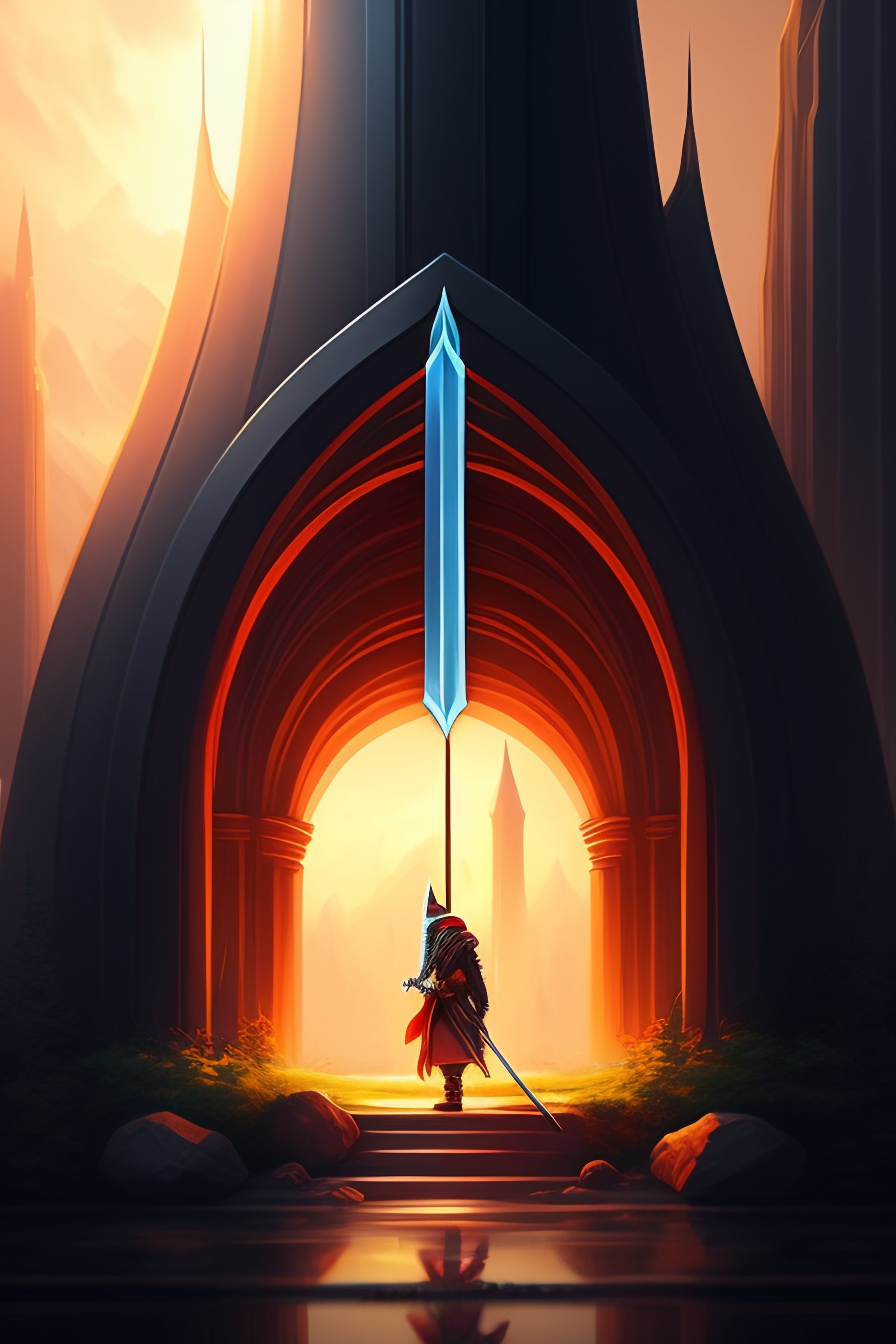 Lexica - A painting of wizard sword digital art, isometric, artstation hd