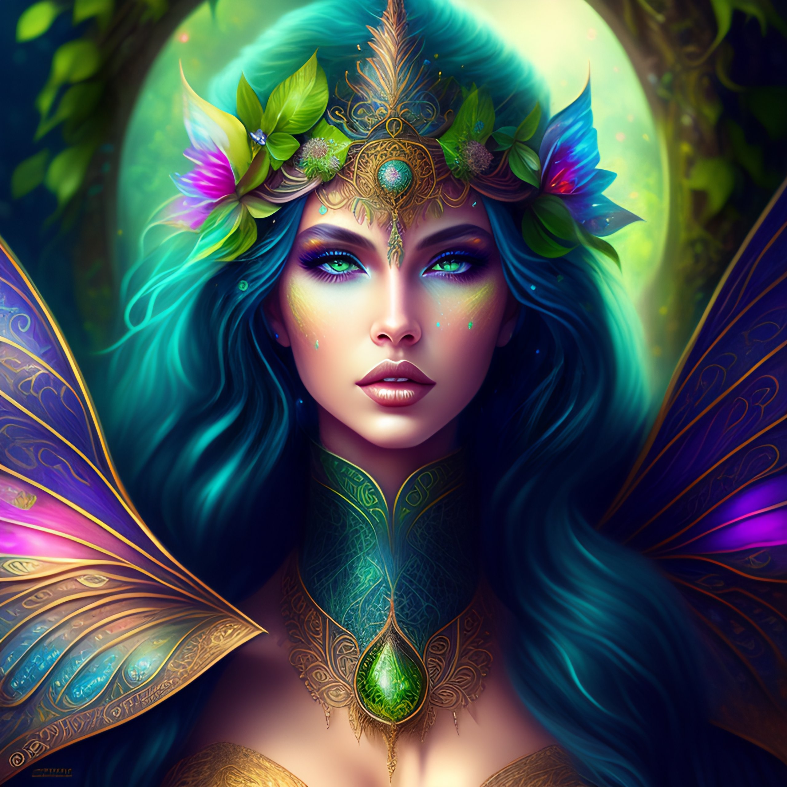 Lexica - Extremely detailed fairy queen, beautiful mystical creature ...