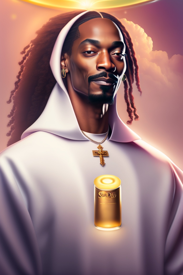 Lexica - Snoop dogg in Jesus mode, wearing a white garment with the ...