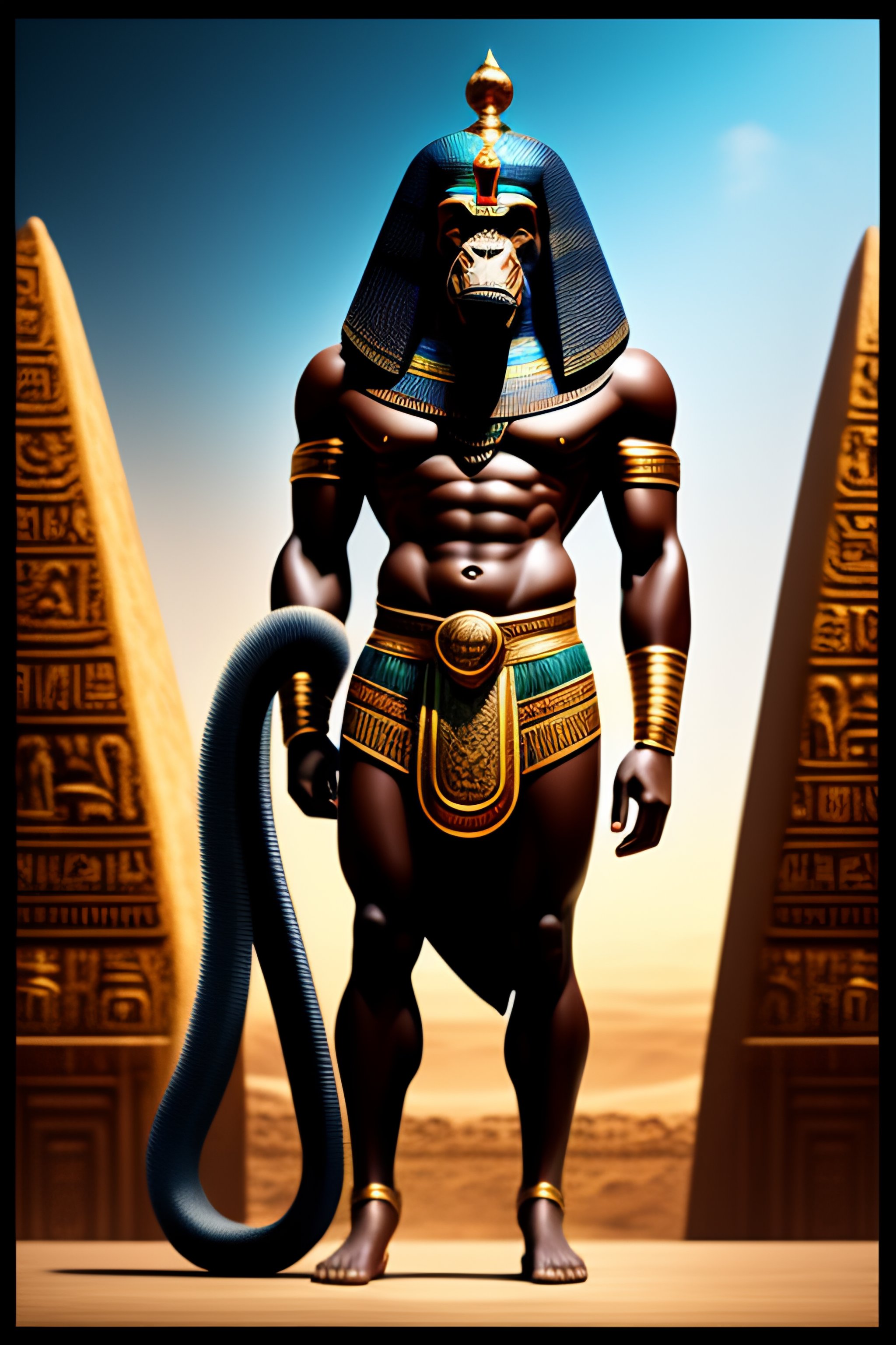 Lexica - An Egyptian god with the head of a cobra and the body of an ape