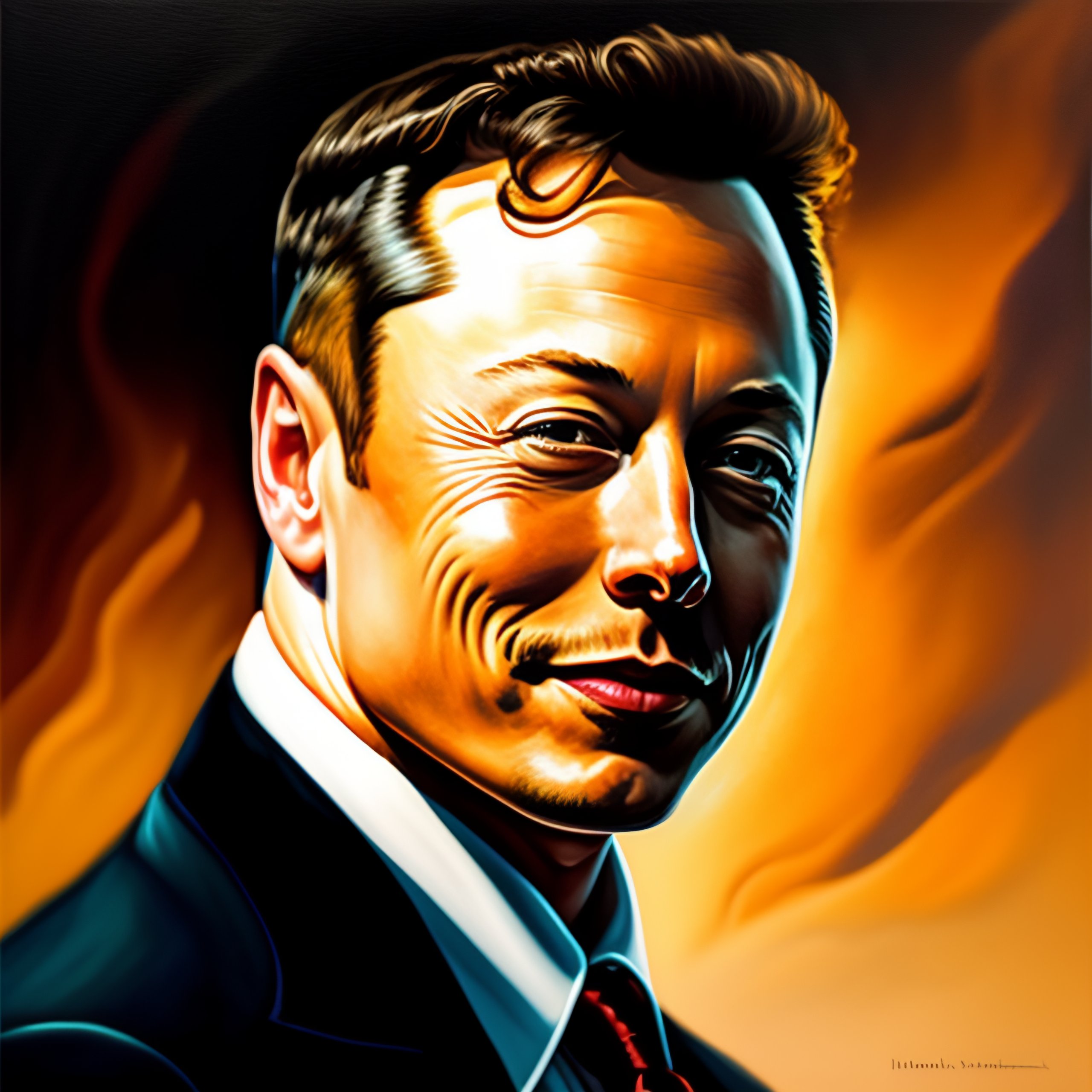 Lexica - Elon musk , high definition photo, painting by Norman Rockwell