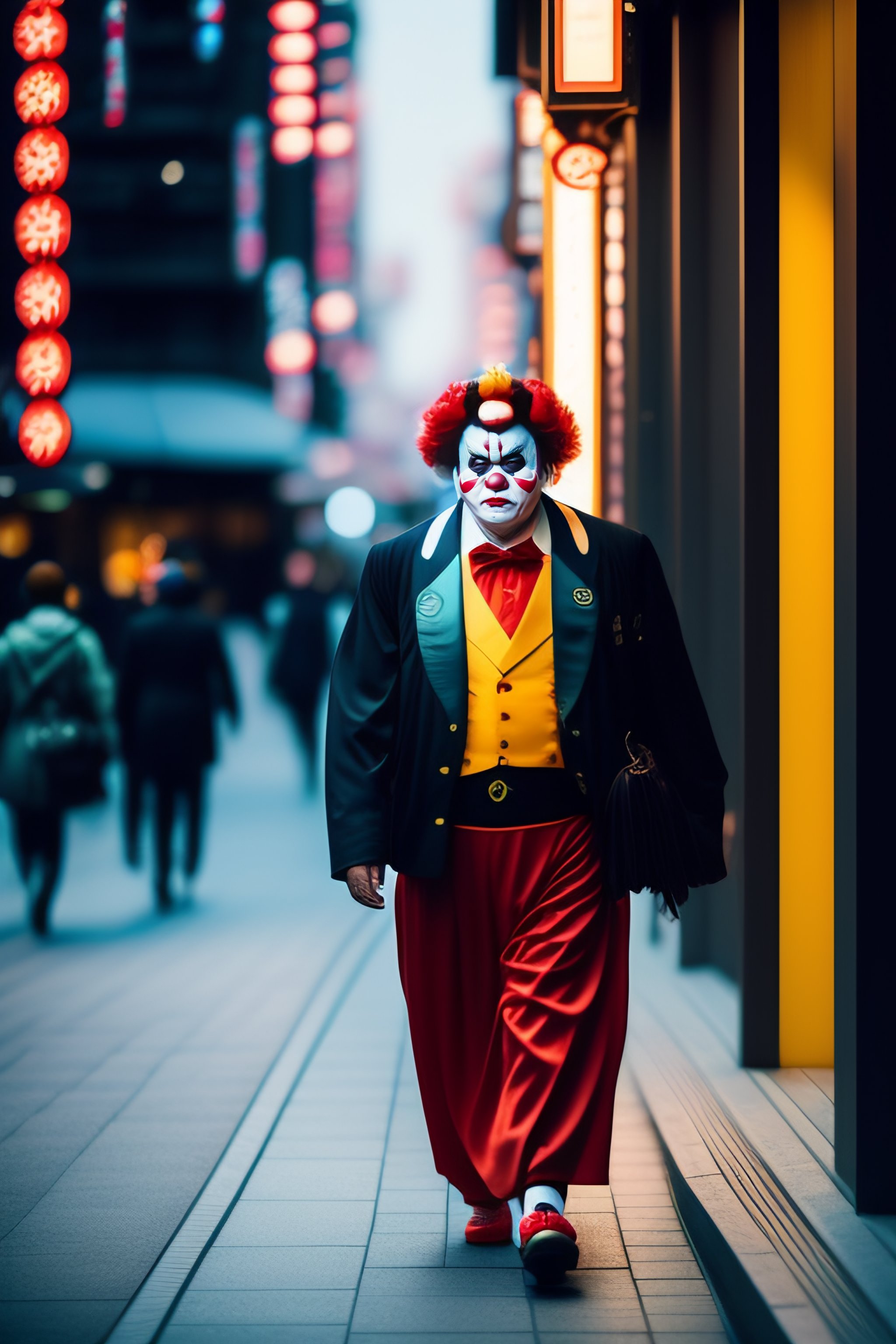 Lexica - Blind clown wandering through tokyo