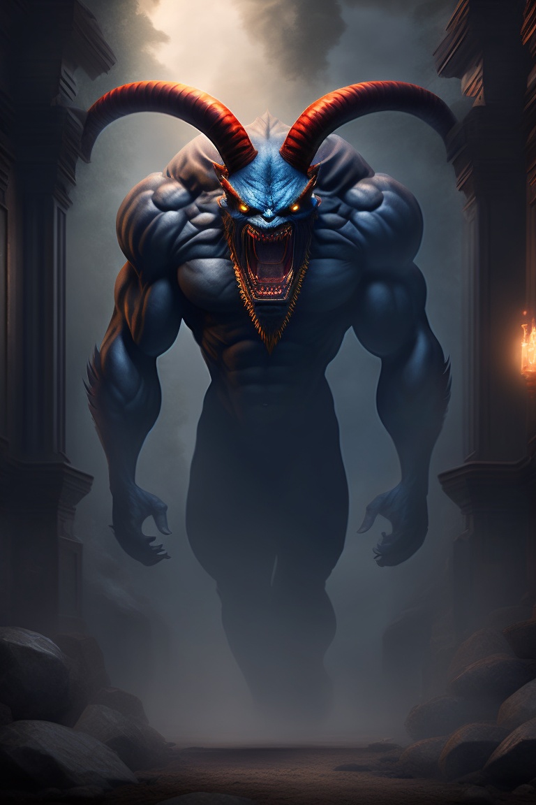 Lexica - A horror game beast. A beast with big muscles, and a mouth ...