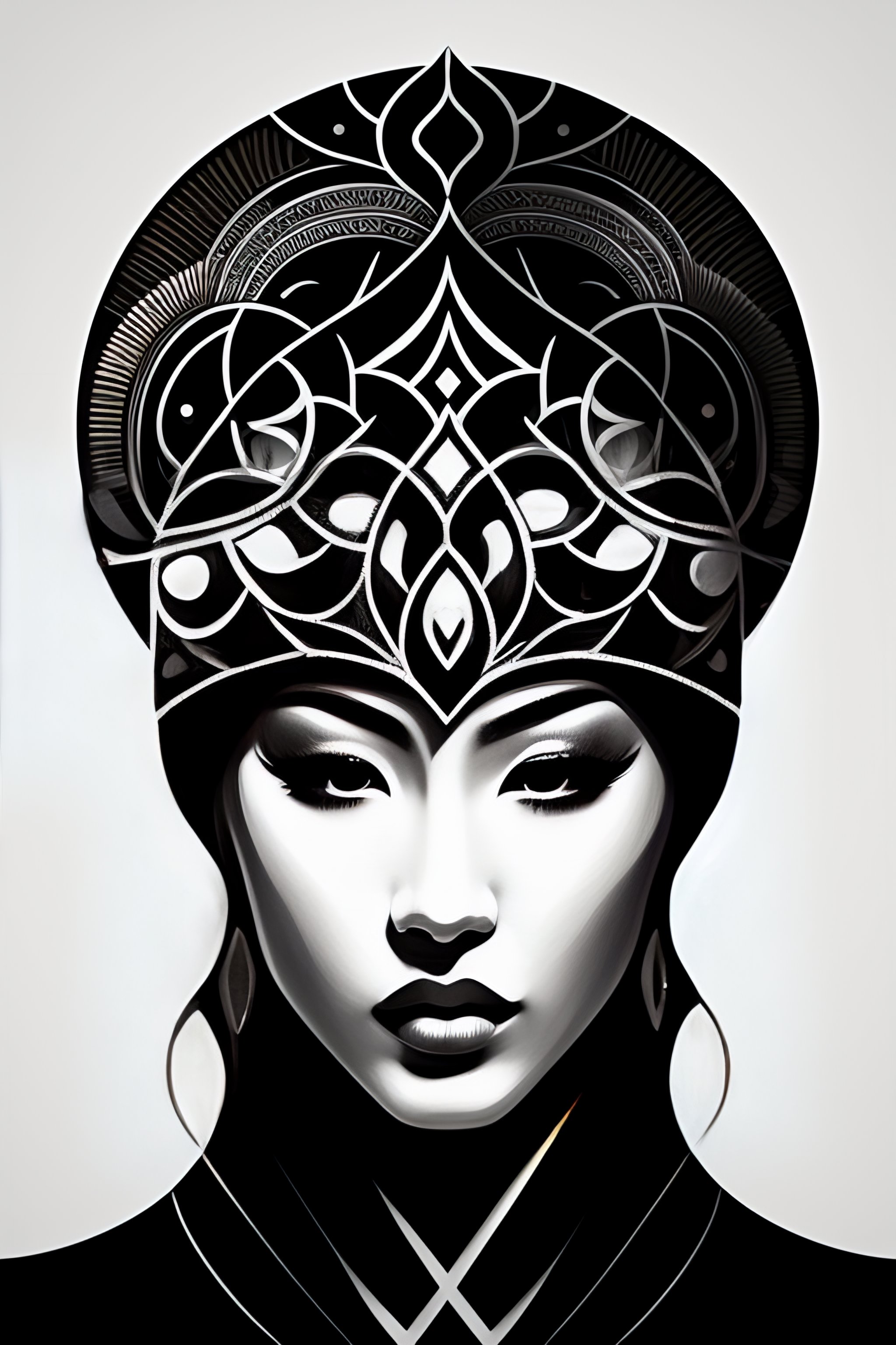 Lexica - Symmetry, one ronin head and only facing front, glare, black ...