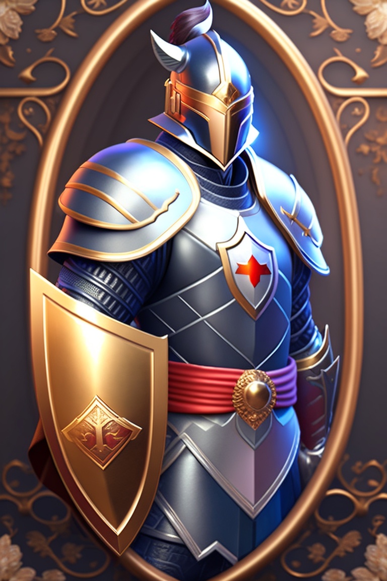 Lexica - A courageous knight in shining armor, wielding a mighty sword ...